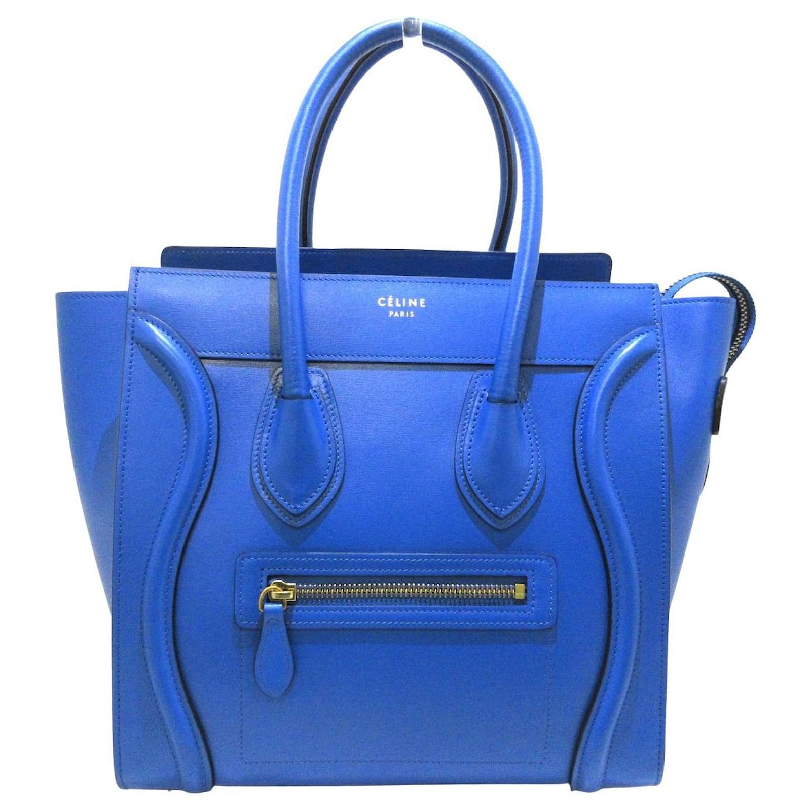 Céline Luggage Blue Leather ref.833065 - Joli Closet