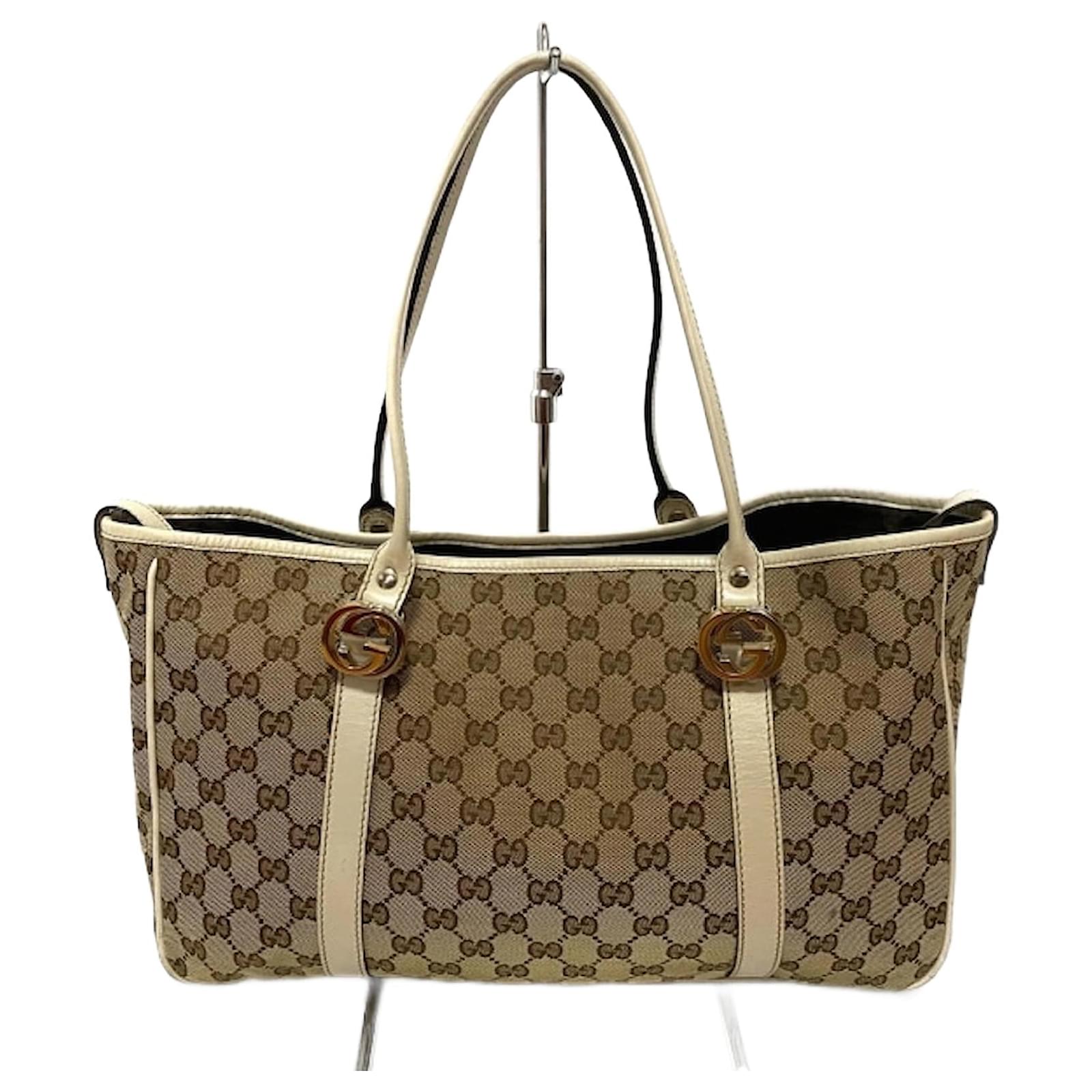 Gucci GG,GG Twins Multiple colors Beige Dark brown Leather ref.832424 ...