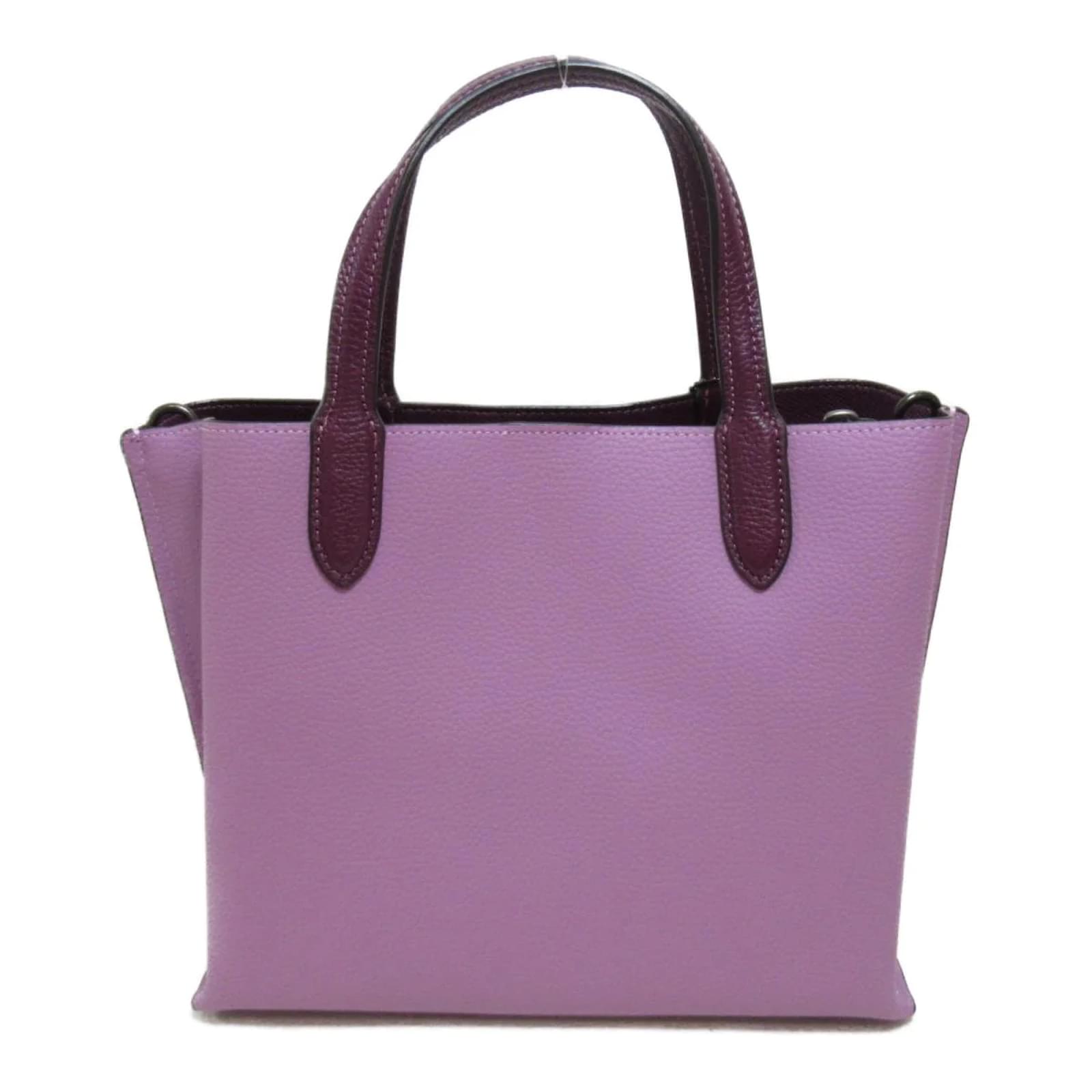 Coach Leather Willow Tote Bag C8561 Purple Pony-style calfskin ref ...