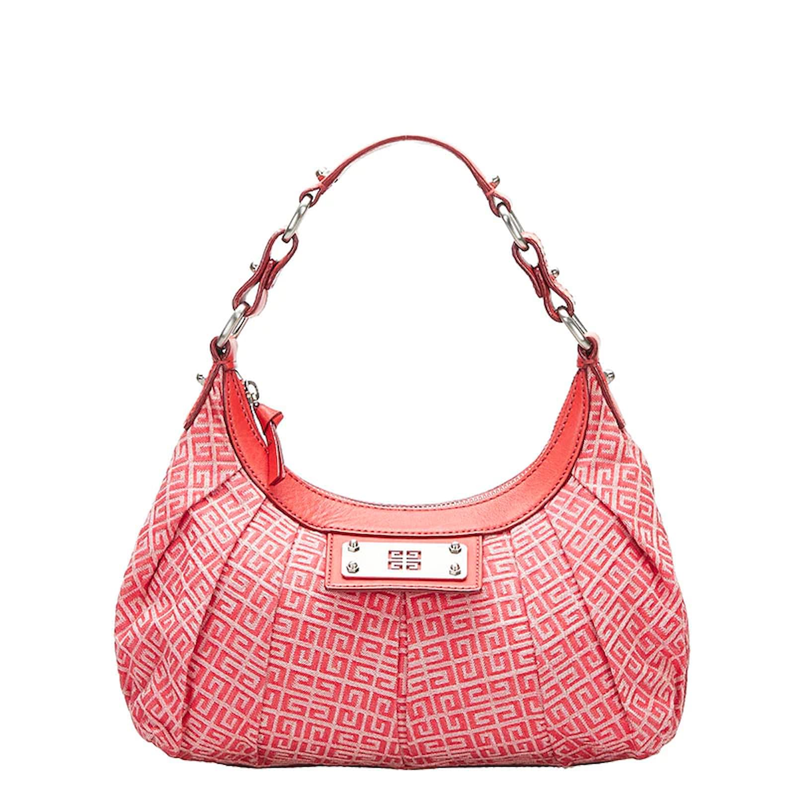 Givenchy Monogram Canvas Hobo Bag Red Cloth ref.834238 - Joli Closet