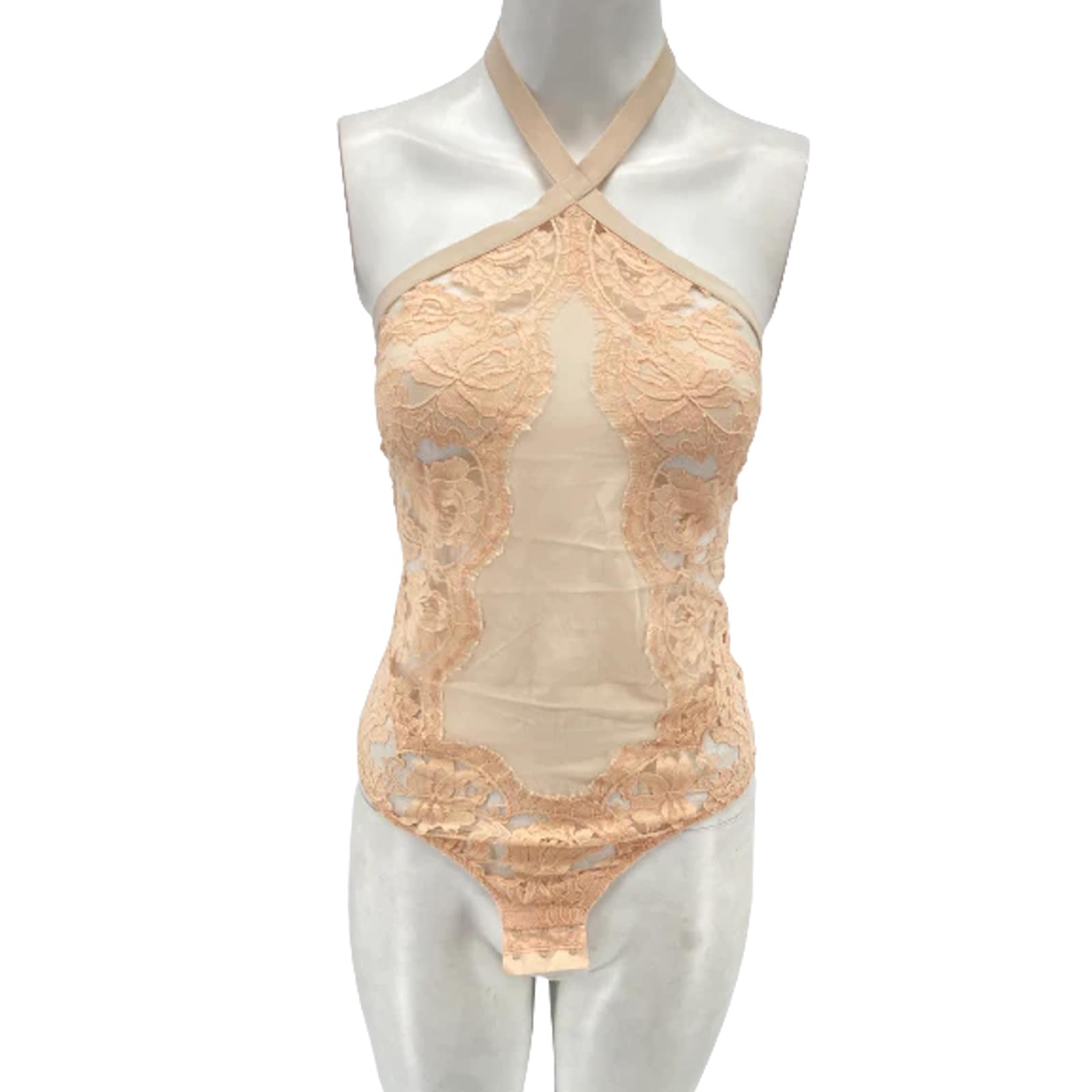 LA PERLA Tops T.fr 38 Lace Beige ref.837096 - Joli Closet