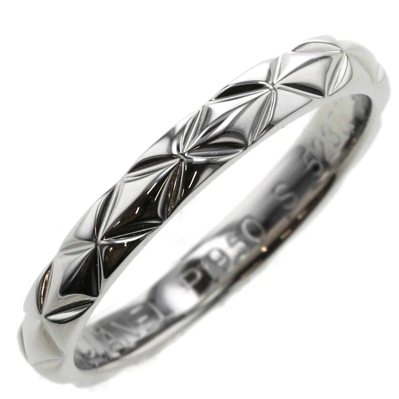 Chanel Bague Platine Coco Crush J2820 Métal Argenté ref.840162 - Joli ...