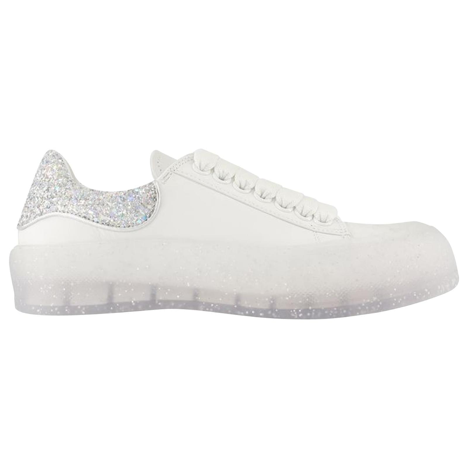Deck Plimsoll Sneakers - Alexander McQueen - Leather - White ref.840894 ...