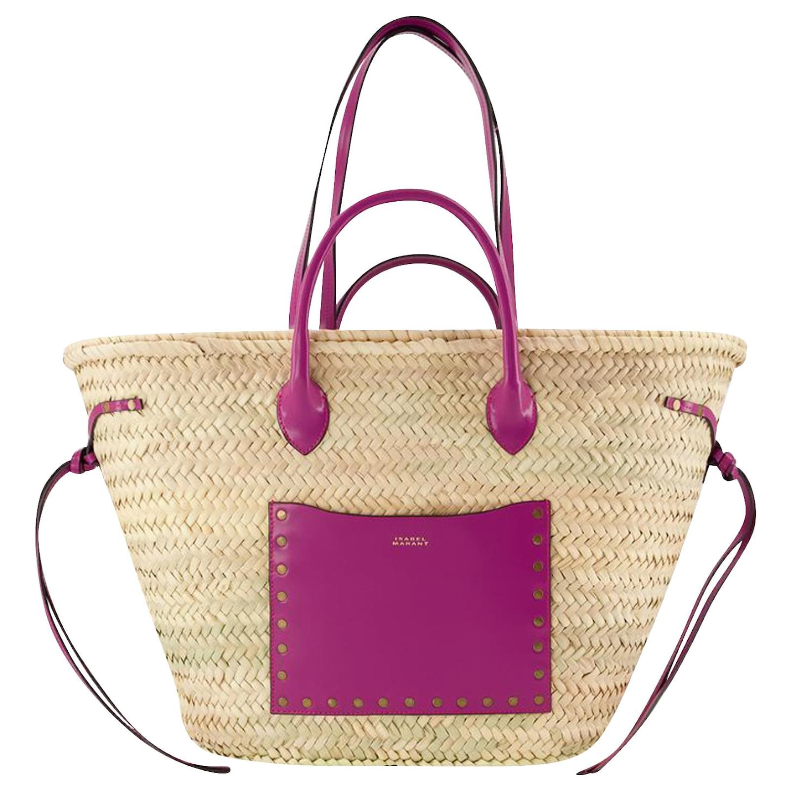 Cadix-Ge Tote Bag - Isabel Marant - Multi - Straw Purple ref.841027 ...