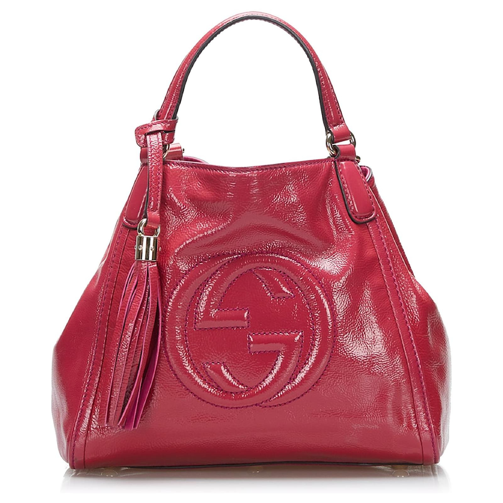 Gucci rote Soho-Tasche Leder Lackleder ref.841784 - Joli Closet