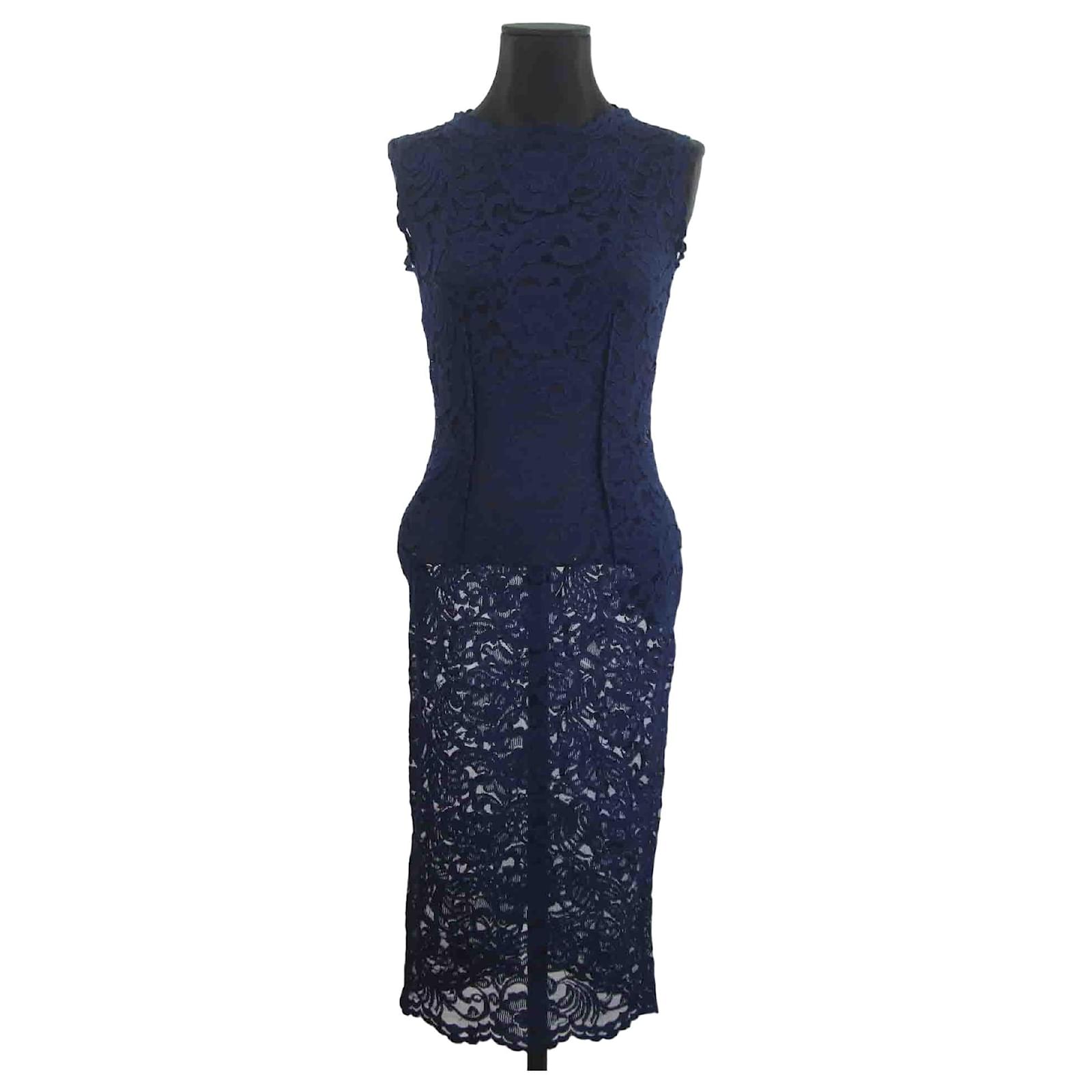 Balmain dress 36 Blue Lace ref.842549 - Joli Closet