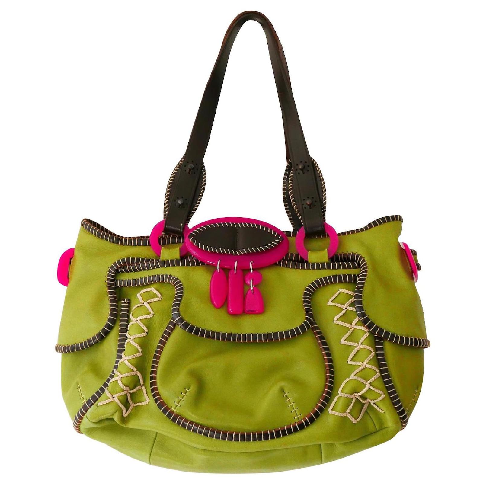 Lime Green Leather Handbags