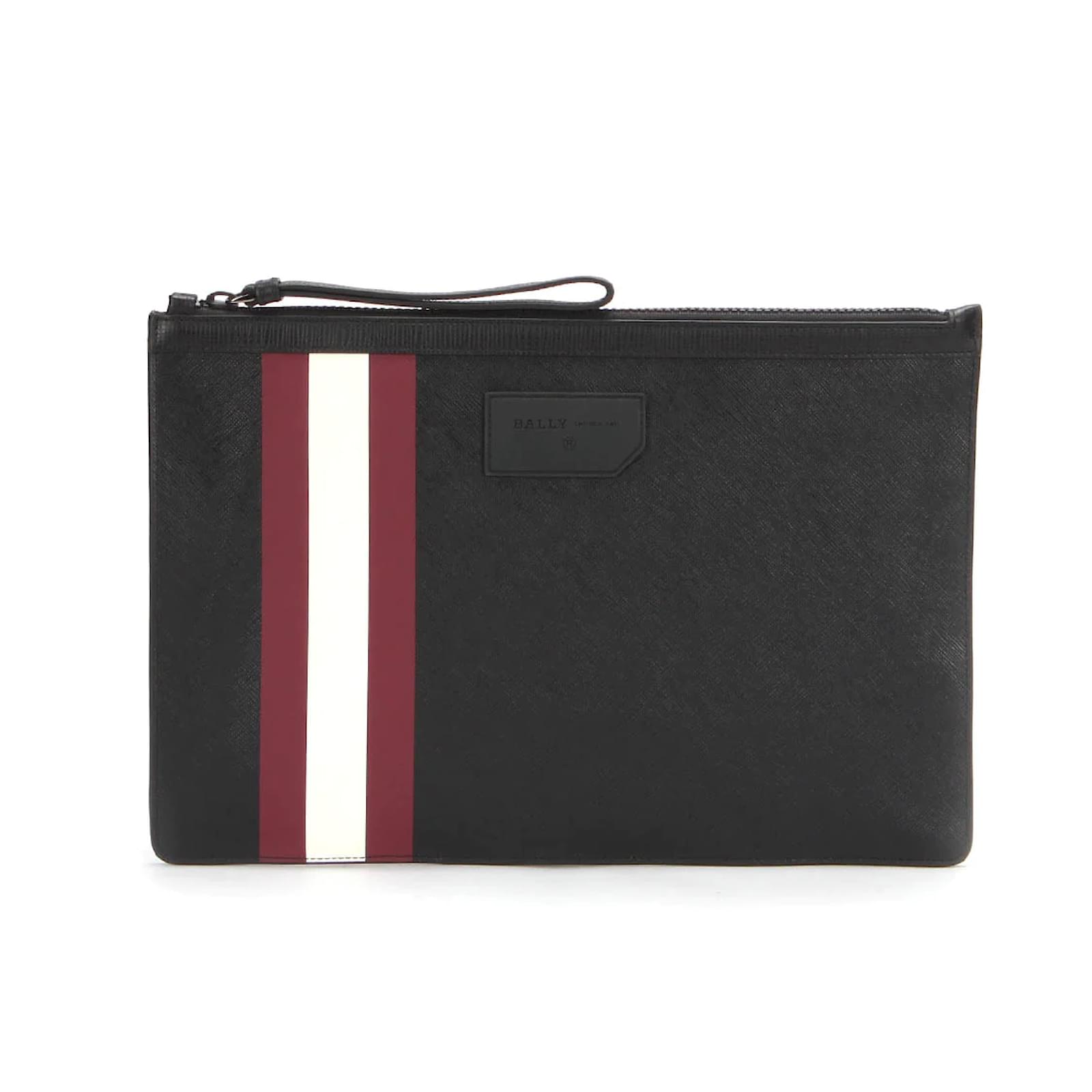 Bally Leather Clutch Bag Black Pony-style calfskin ref.845596 - Joli Closet