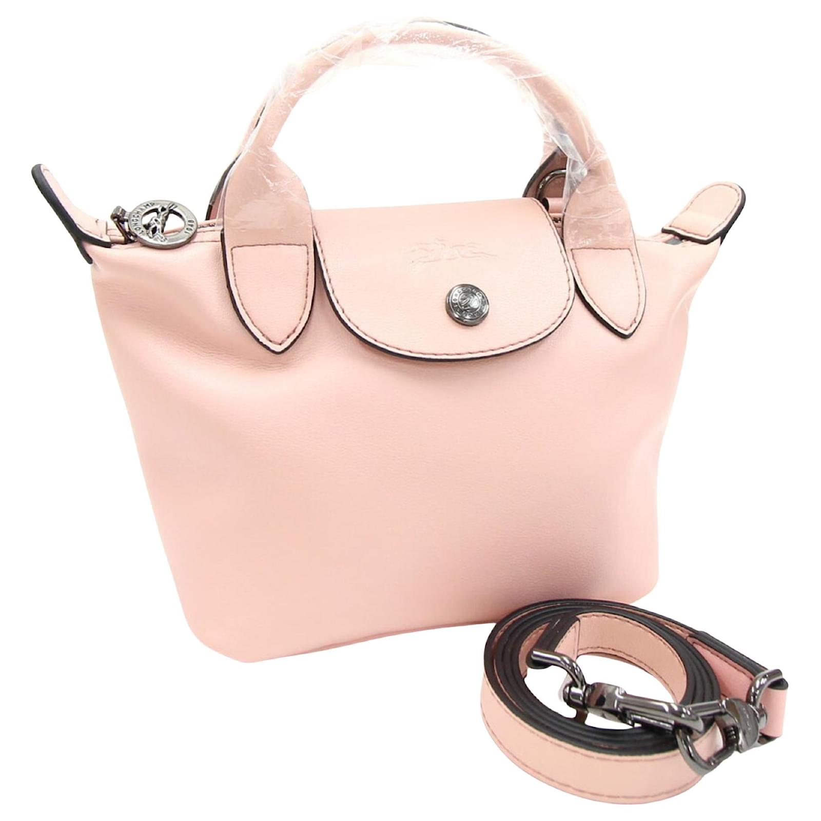 Longchamp Le Pliage Pink Leather ref.845902 - Joli Closet