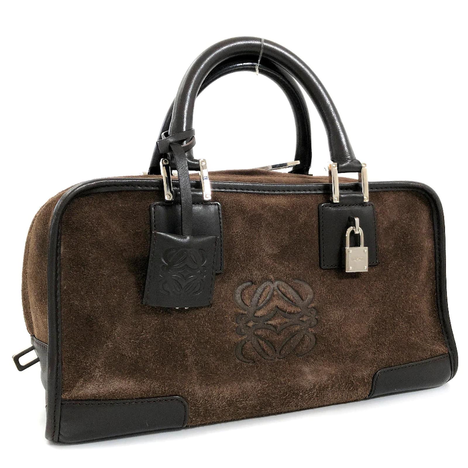 Loewe Suede & Leather Amazona 28 Brown ref.846188 - Joli Closet
