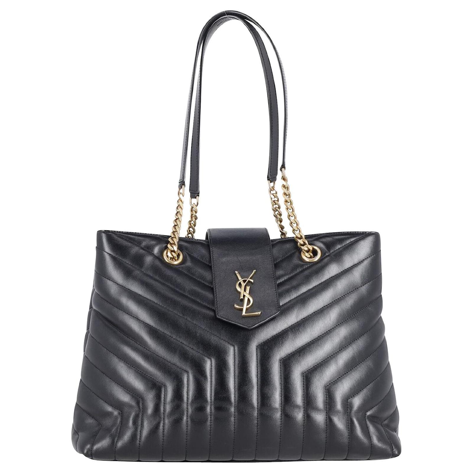 Saint Laurent Large Loulou Shopper Bag In Black Leather Ref 846877