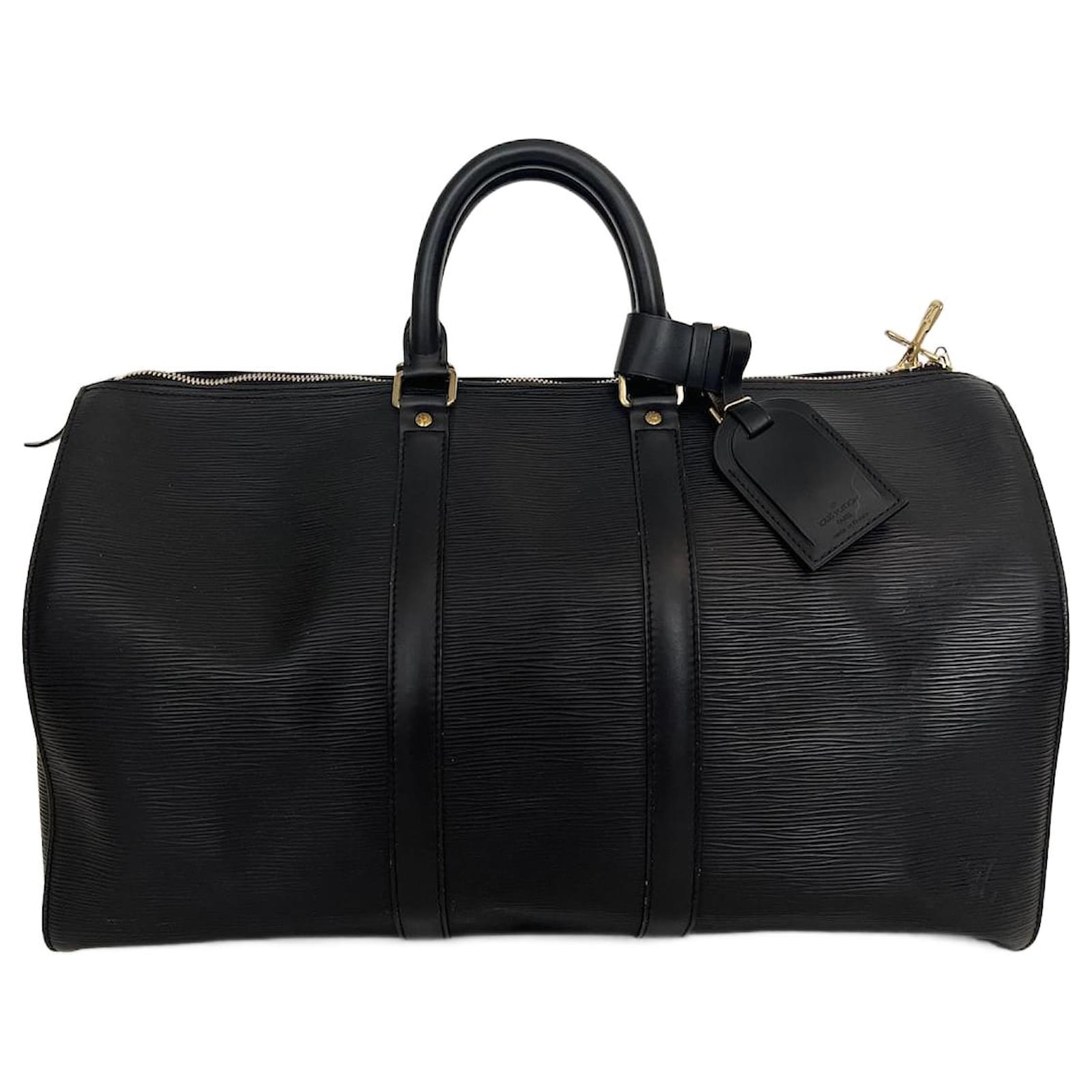 Black Epi Louis Vuitton Keepall 45 Leather ref.847762 - Joli Closet
