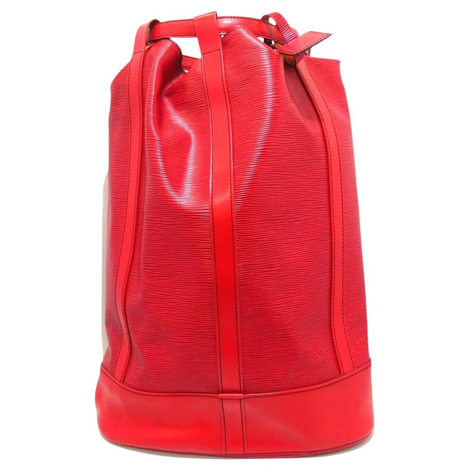 Louis Vuitton Randonnée Red Leather ref.848174 - Joli Closet