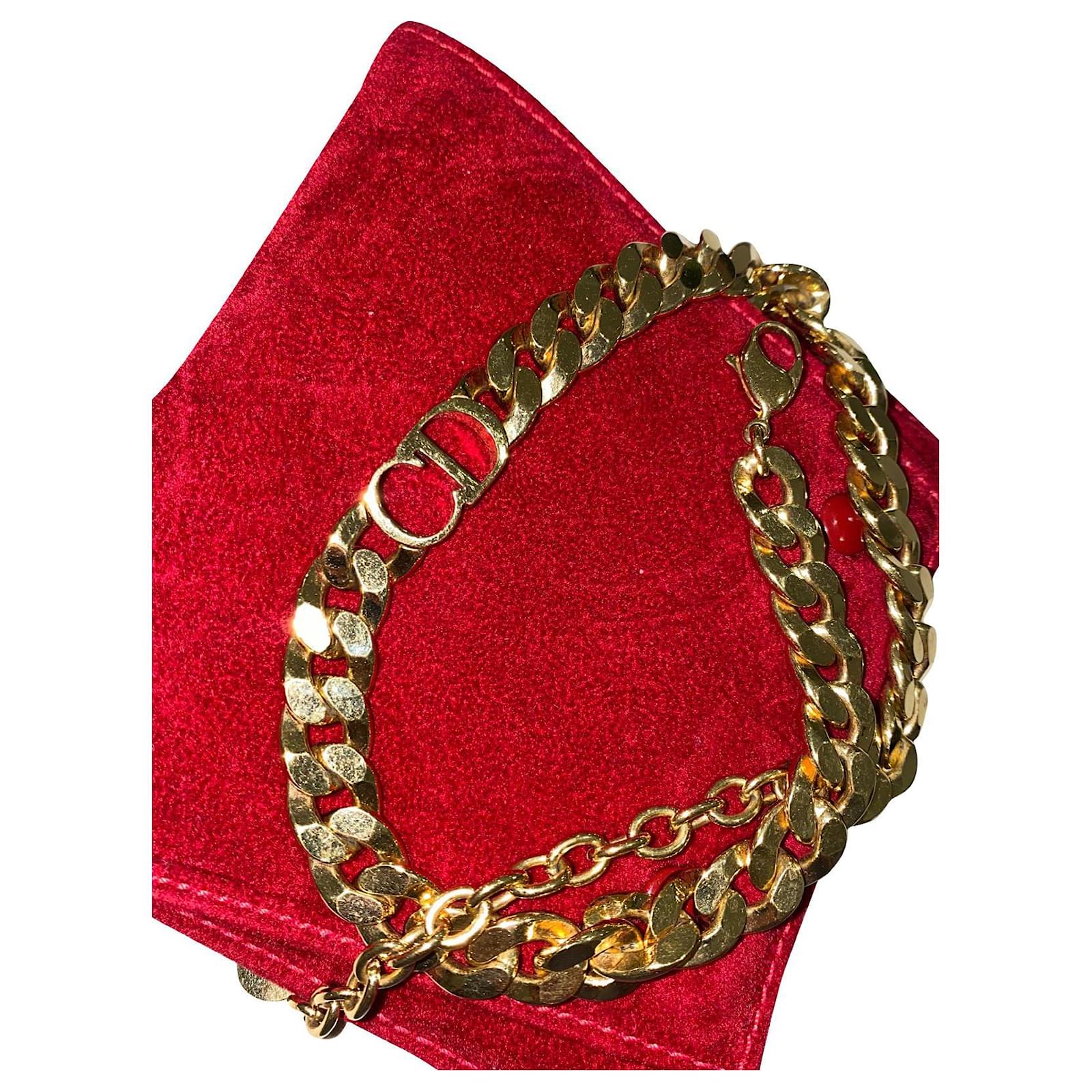 Christian Dior Dior CD necklace Yellow Yellow gold ref.849017 - Joli Closet