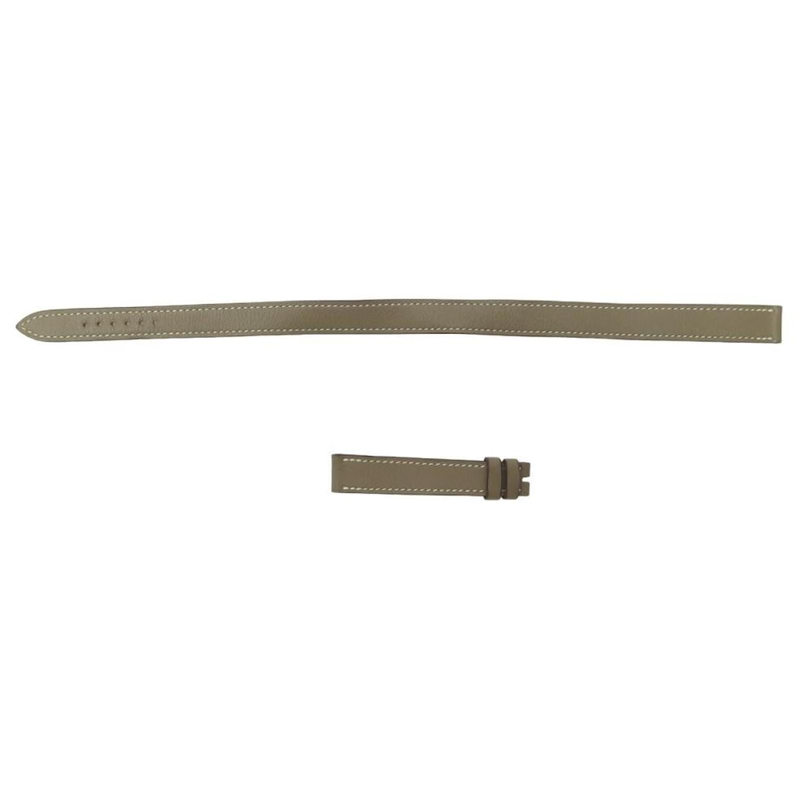 Hermès NEW HERMES lined TOUR STRAP FOR CAPE COD PM LEATHER ETOUPE WATCH ...