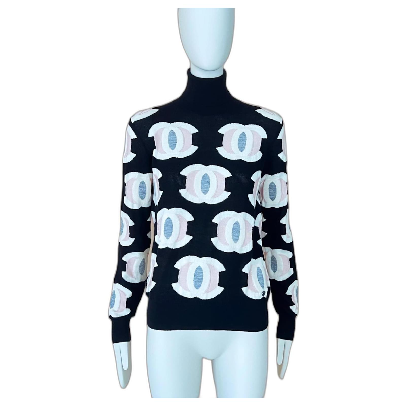 Chanel New 2022 CC Logo Jumper Black Cashmere ref.850231 - Joli Closet