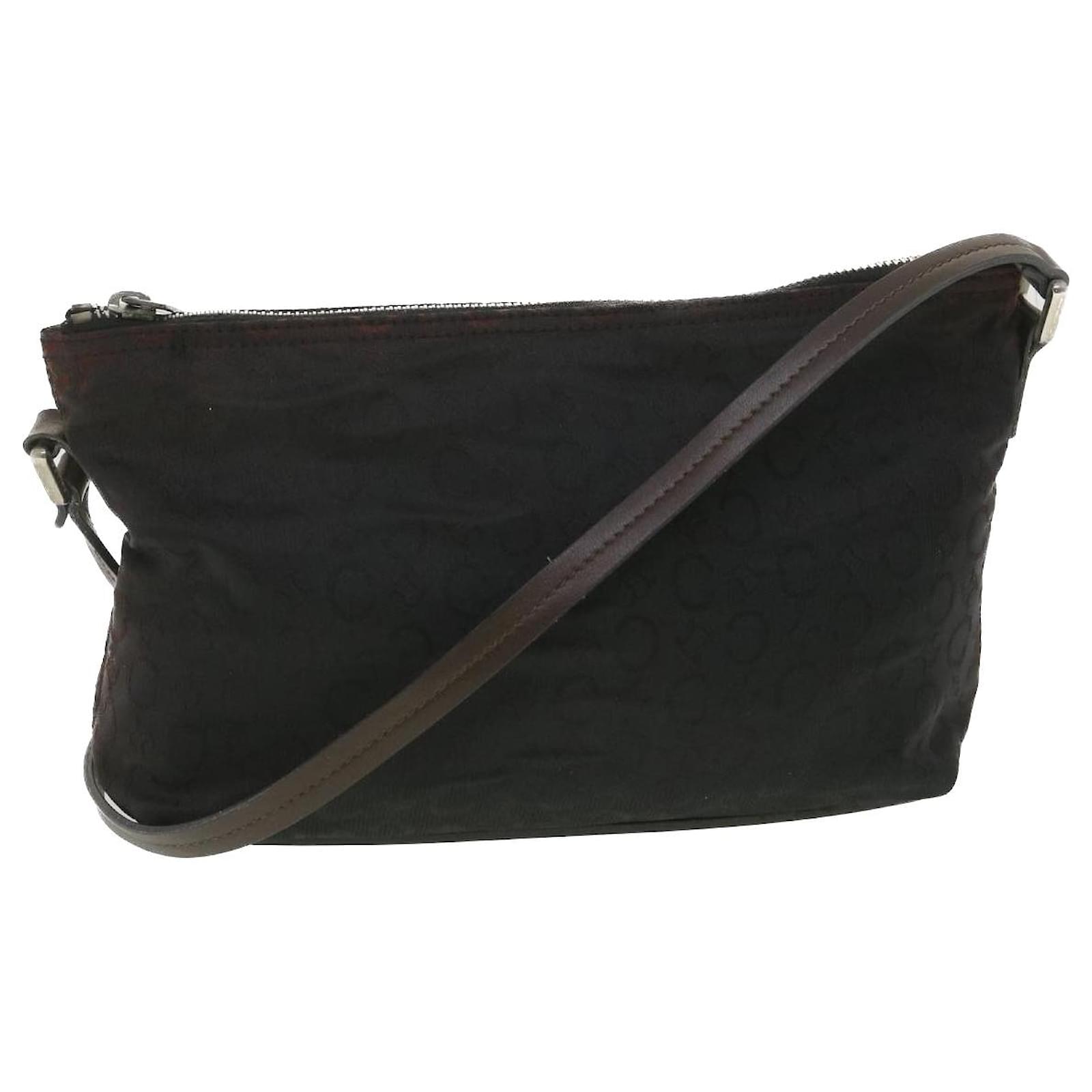 Céline CELINE C Macadam Canvas Shoulder Bag Black Auth ar9020 ref ...