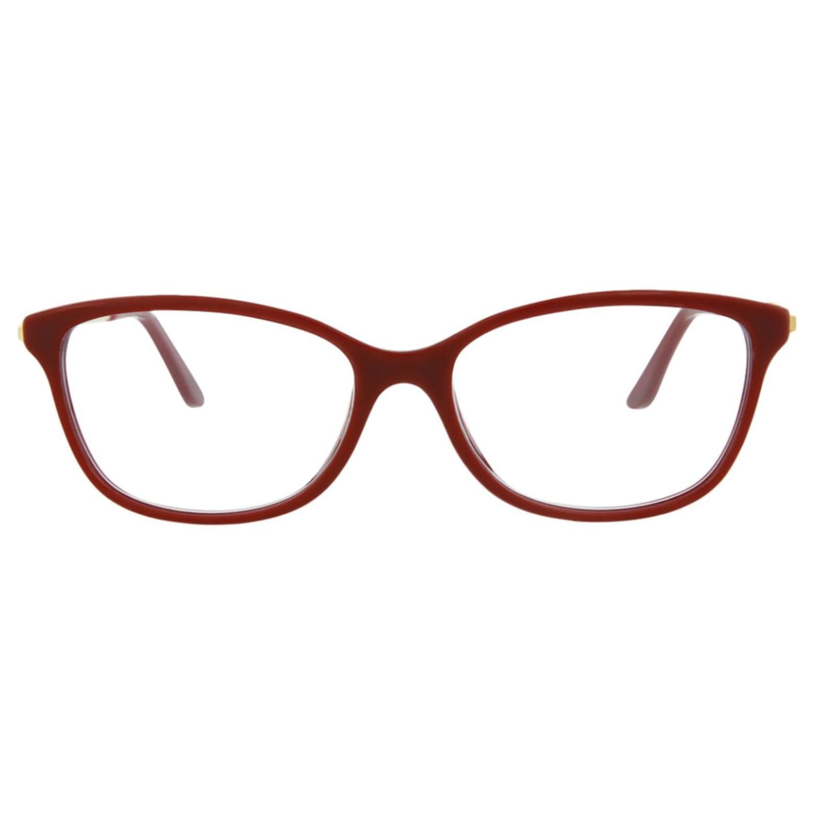 Cartier Cat Eye-Frame Acetate Optical Frames Red Cellulose fibre ref ...