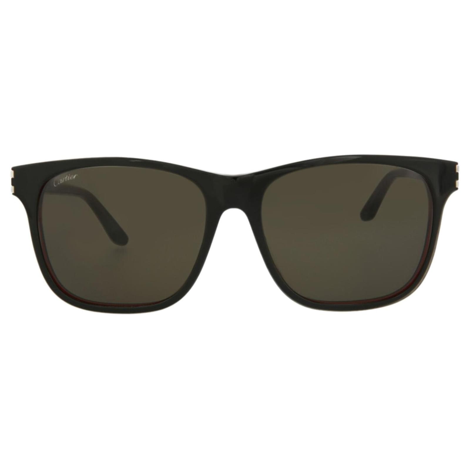 Cartier Square-Frame Acetate Sunglasses Black Cellulose fibre ref ...