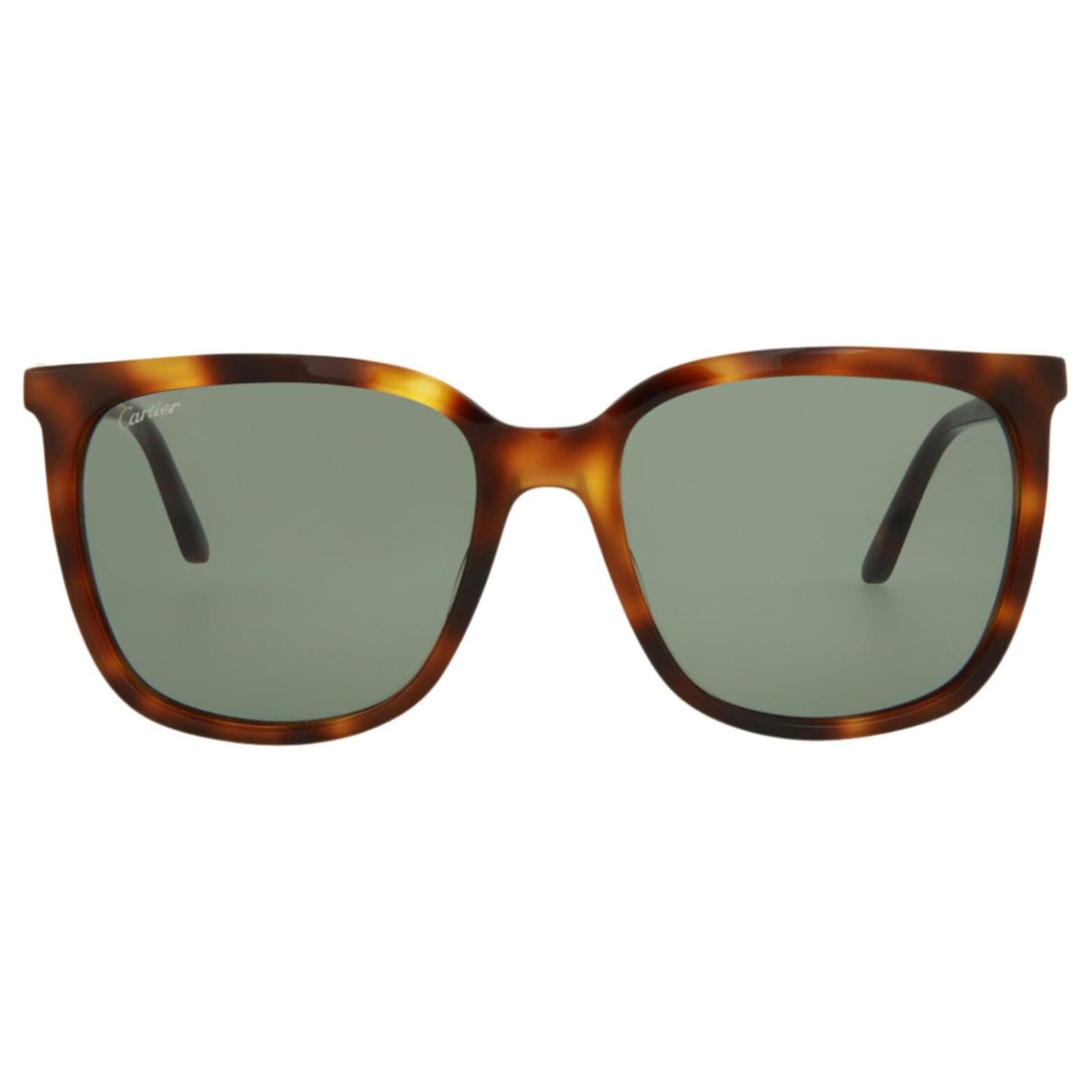 Cartier Square-Frame Acetate Sunglasses Brown Cellulose fibre ref ...
