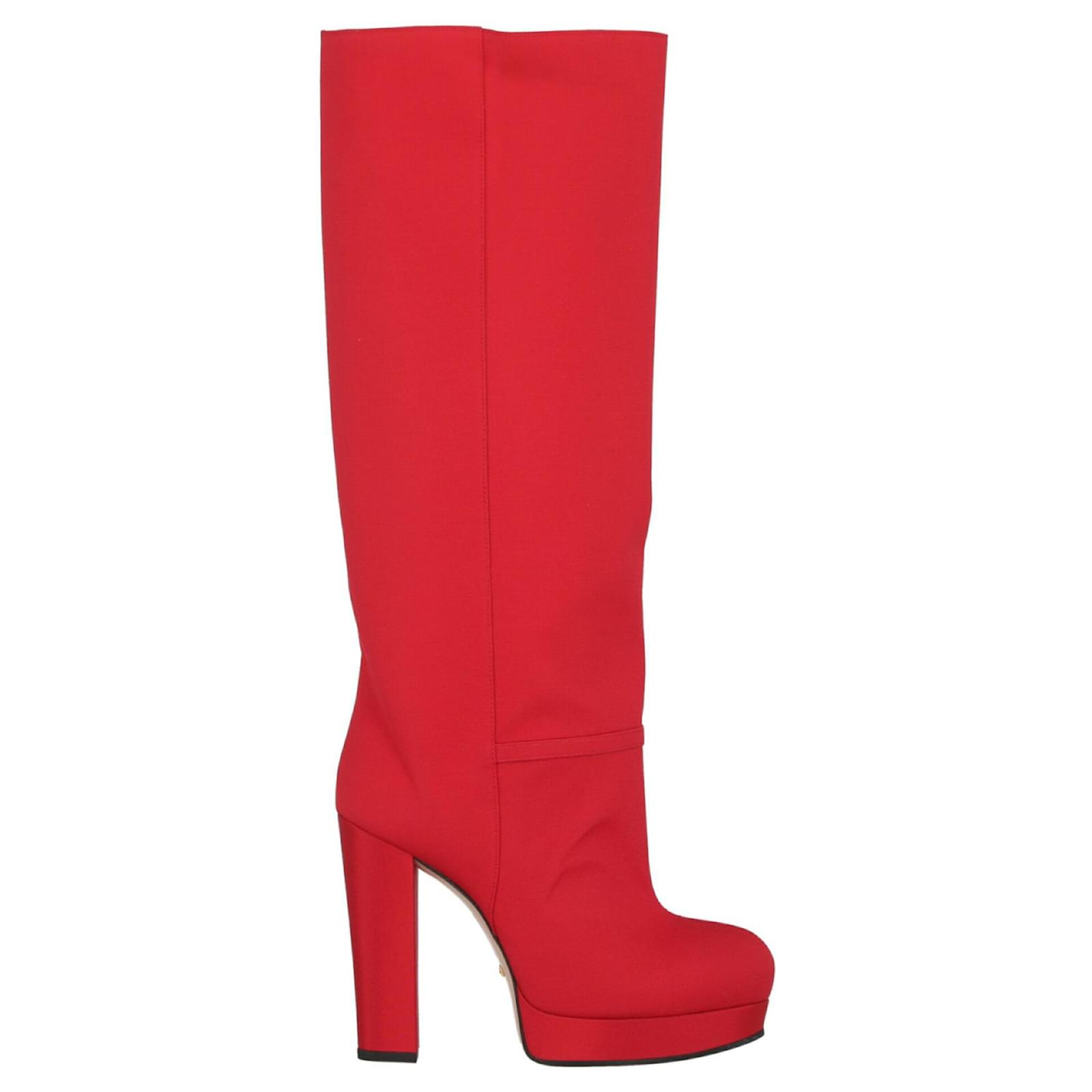 Gucci Chunky Platform Boots Red ref.851986 - Joli Closet