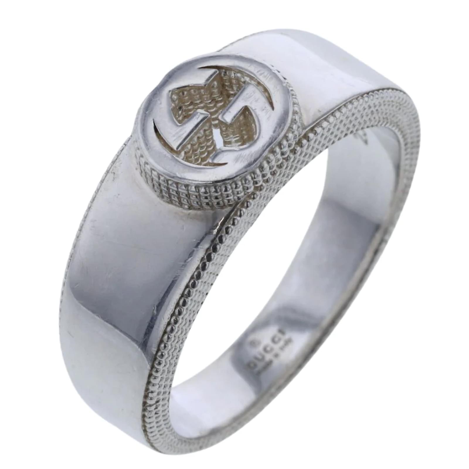 Gucci Interlocking G Ring Silvery Silver Metal ref.852094 - Joli Closet