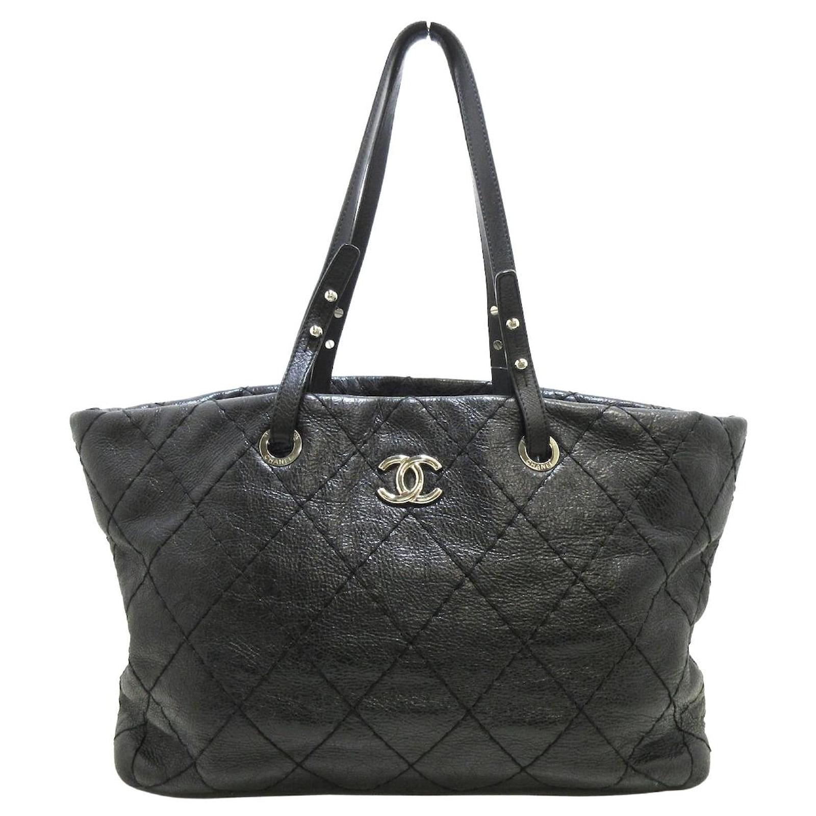 Chanel Stitch Sauvage Cuir Noir ref.852472 - Joli Closet