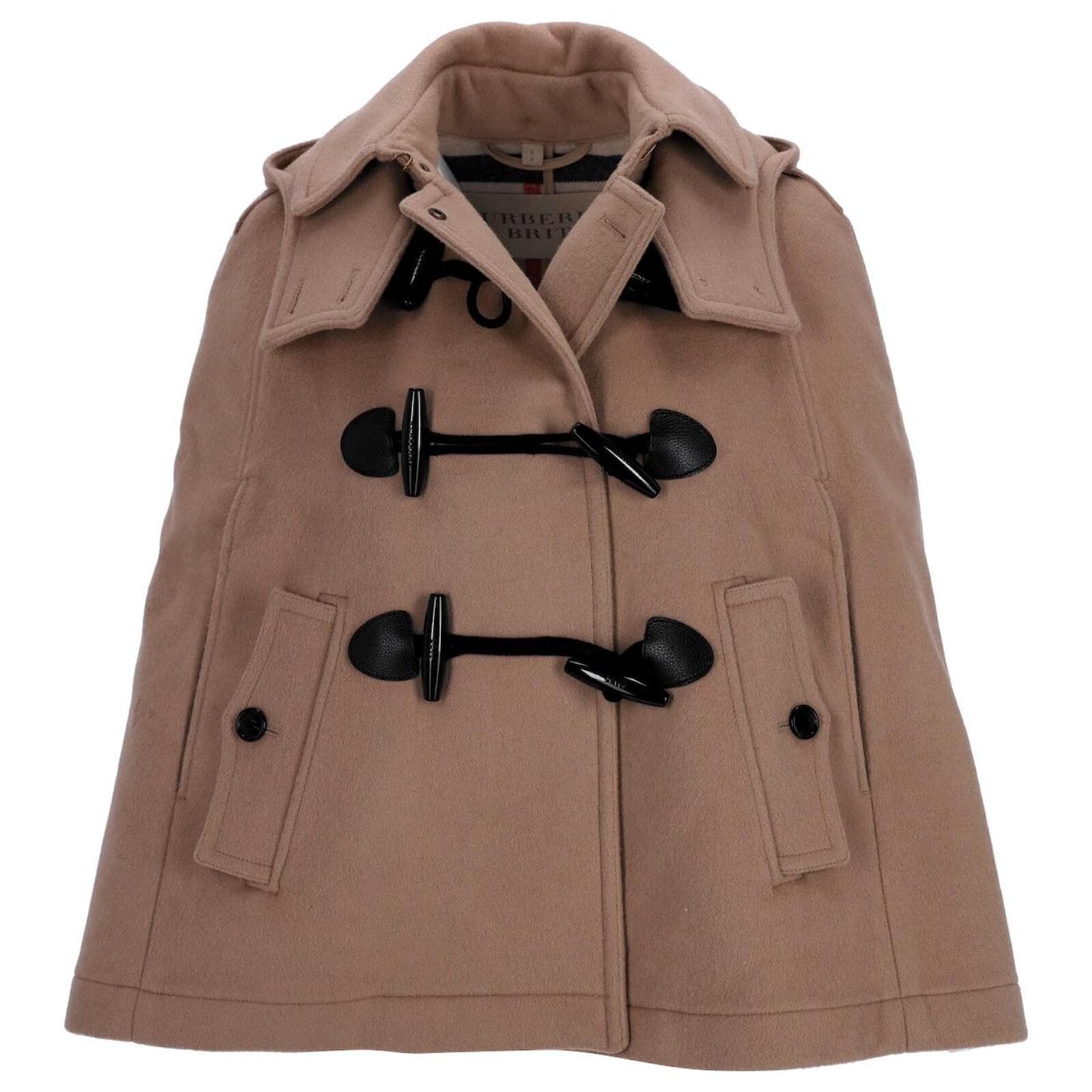 Burberry Duffle Poncho Cape in Brown Wool Beige ref.853004 - Joli Closet