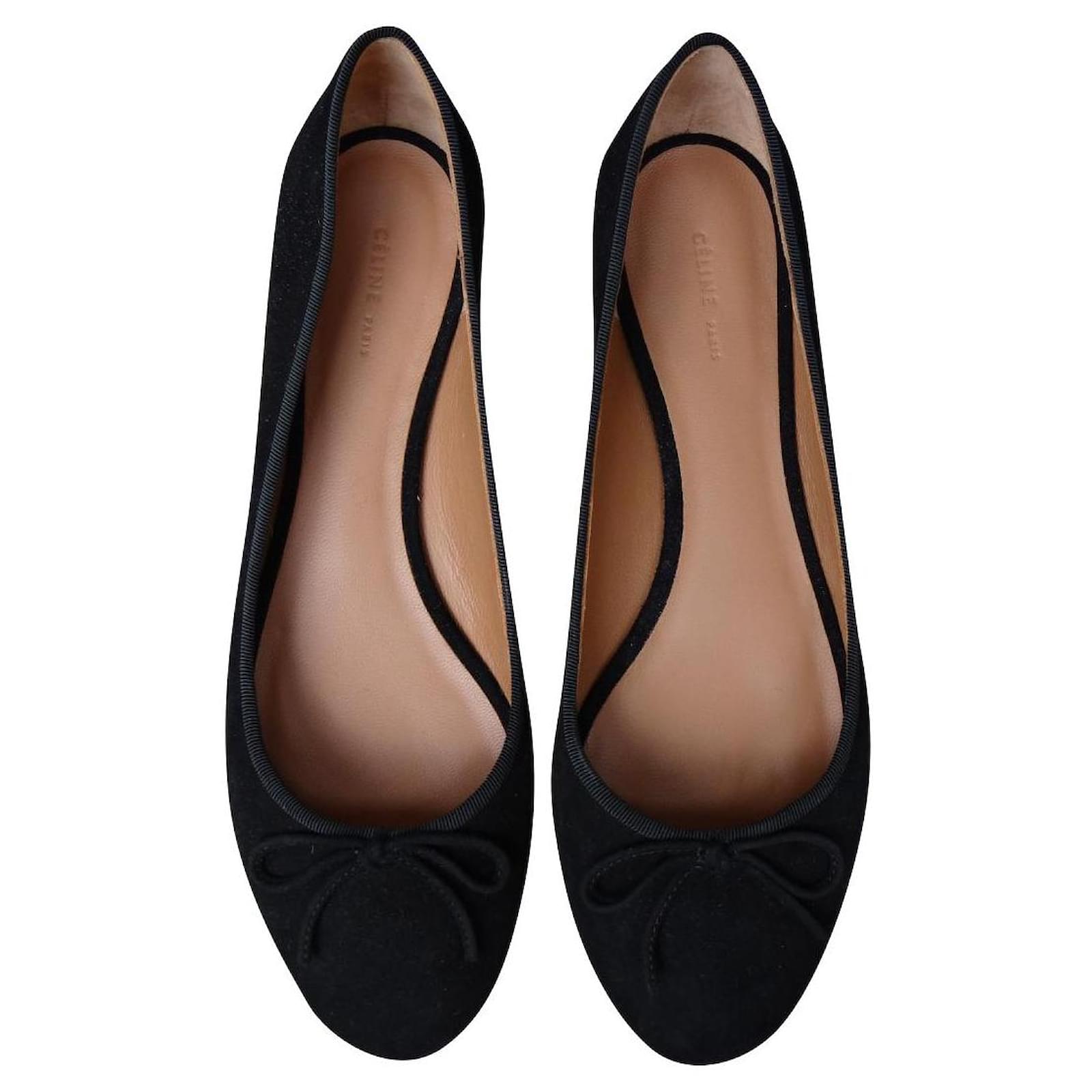 Céline Ballet flats Black Leather ref.853187 - Joli Closet