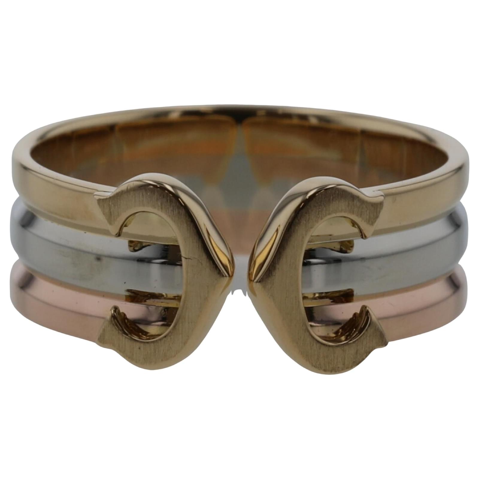 cartier 2C C2 Or jaune Doré ref.853322 - Joli Closet