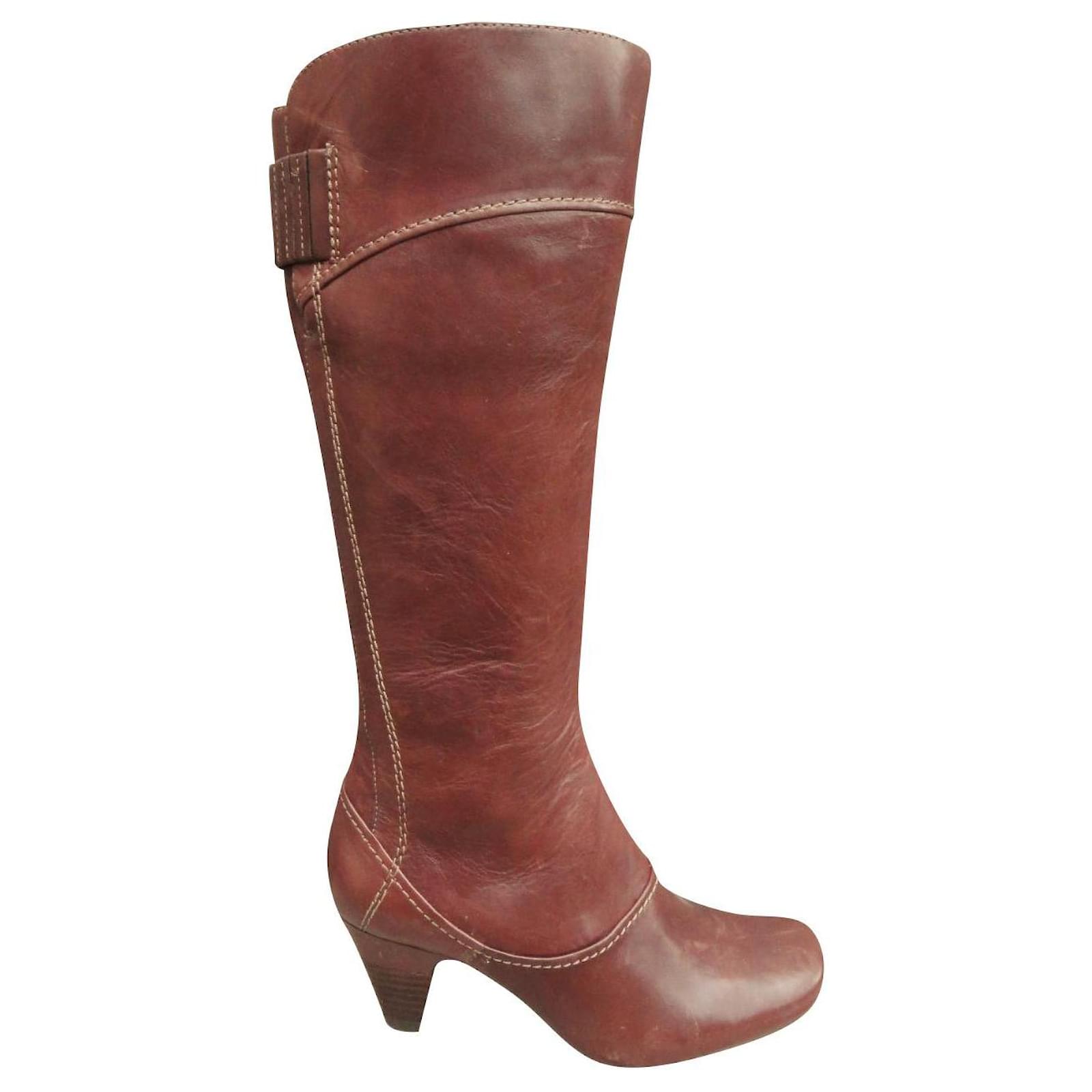 Clarks Boots Brown Leather ref.854233 - Joli Closet