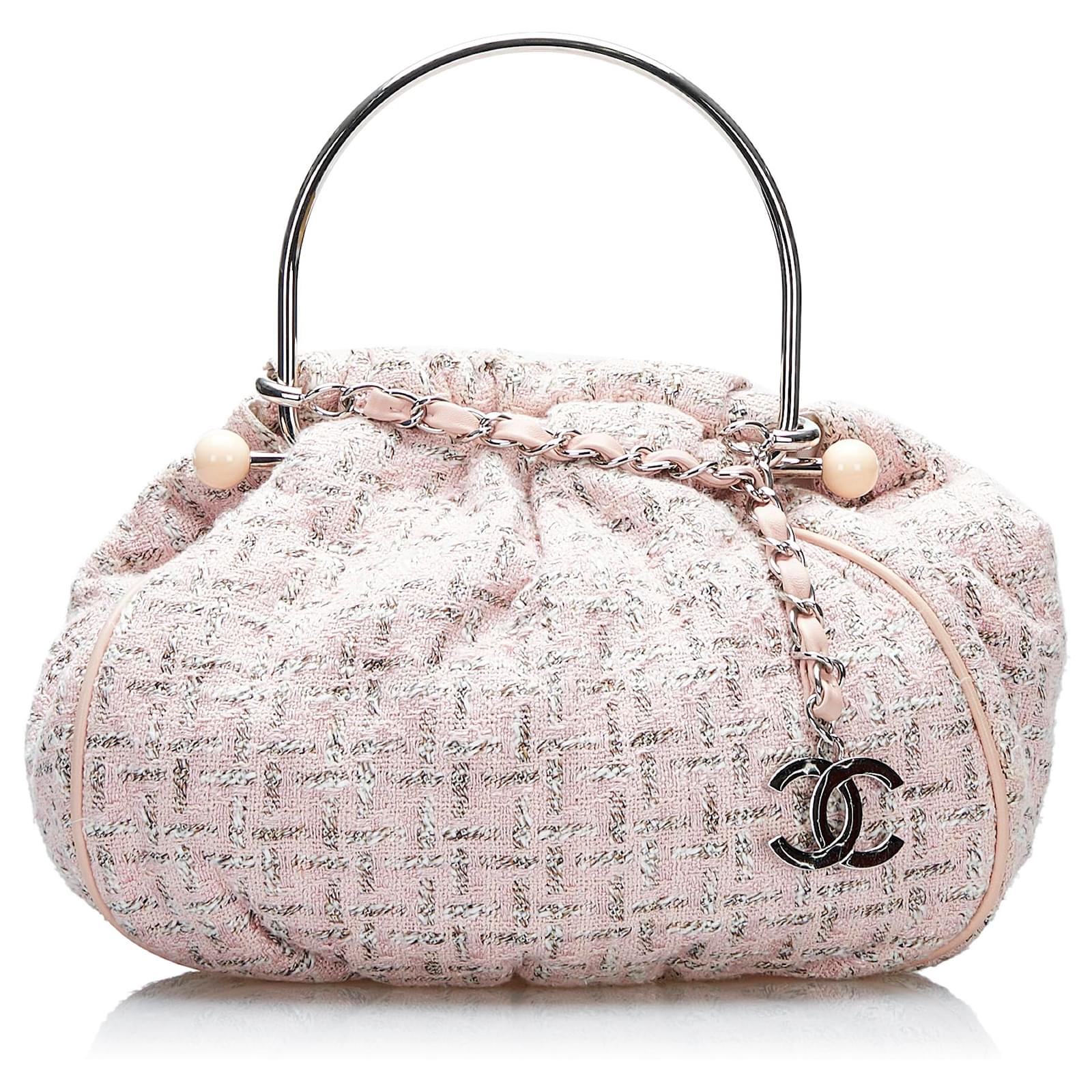 Chanel Pink Tweed Boucle Knitting Handbag (Sold) - Joli Closet