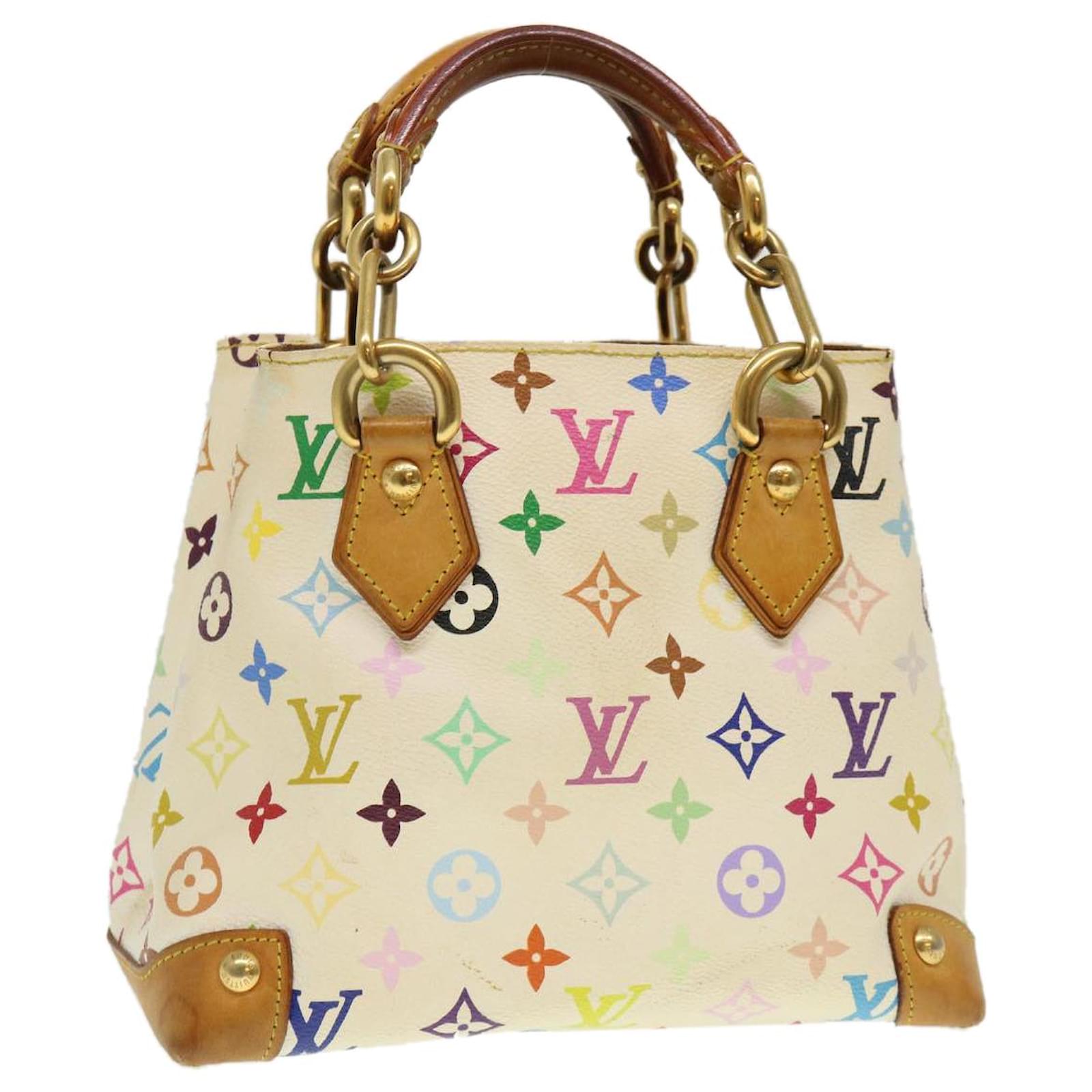 LOUIS VUITTON Monogram Multicolore Audra Sac À Main Blanc M40047 LV ...