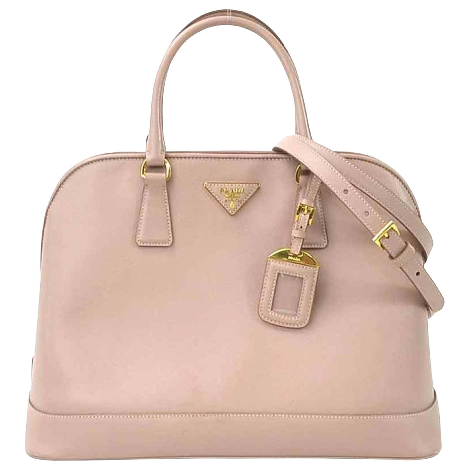 Prada Saffiano Cuir Rose ref.856056 - Joli Closet