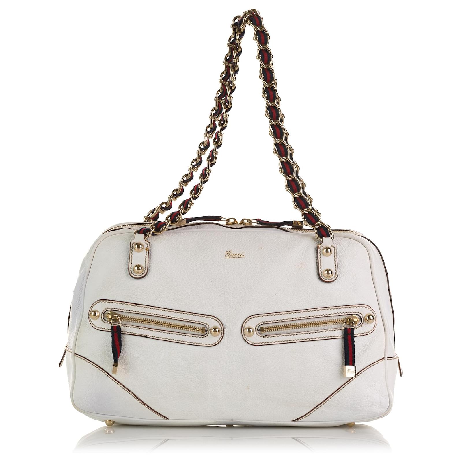Gucci White Capri Shoulder Bag Multiple colors Leather Pony-style ...