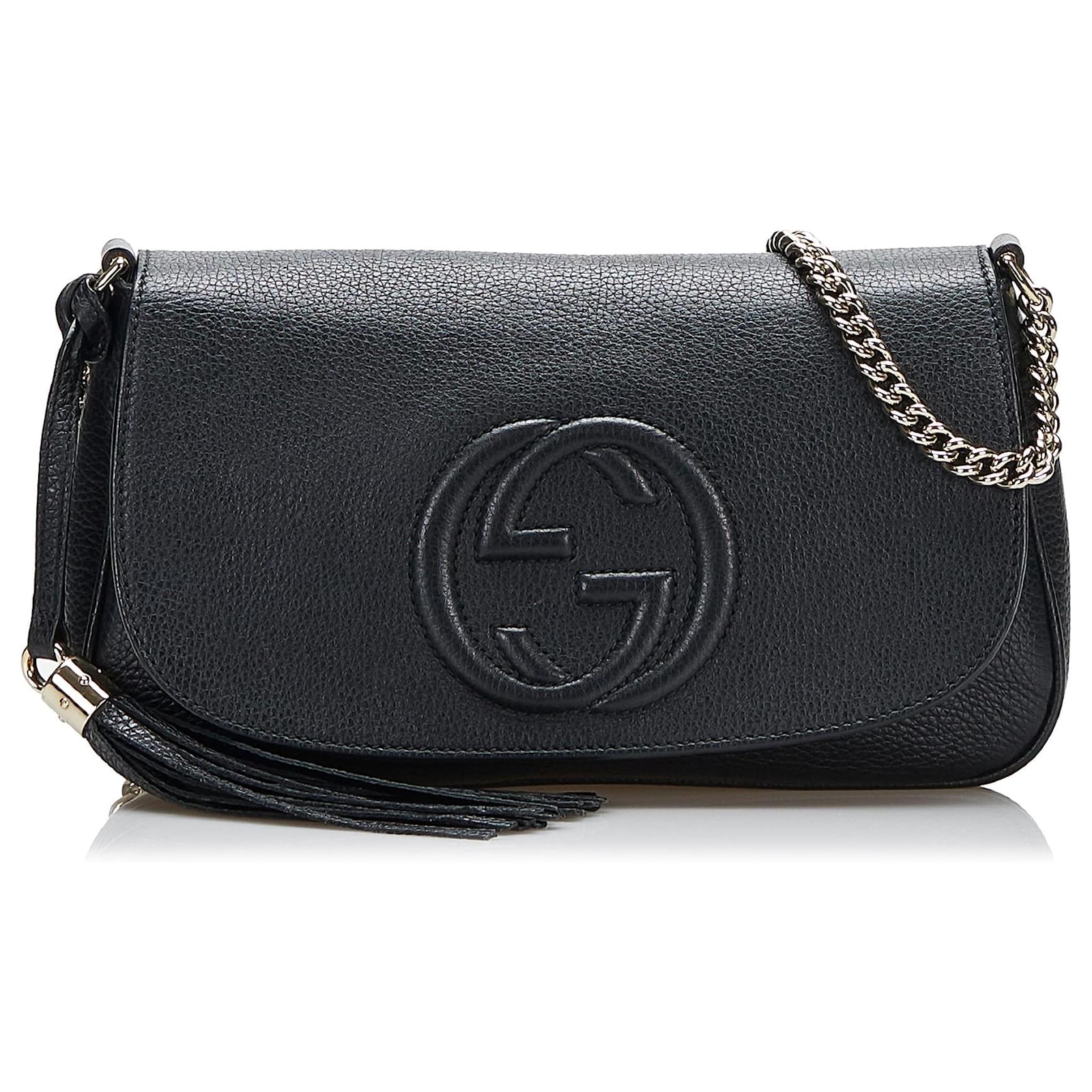 Gucci Black Soho Flap Crossbody Leather Pony-style calfskin ref.856177 ...