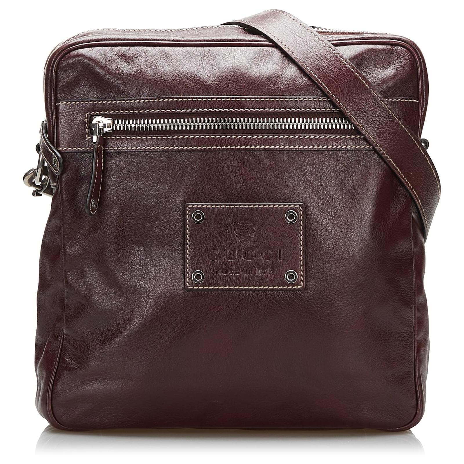 Gucci Brown Leather Crossbody Dark brown Pony-style calfskin ref.857437 ...