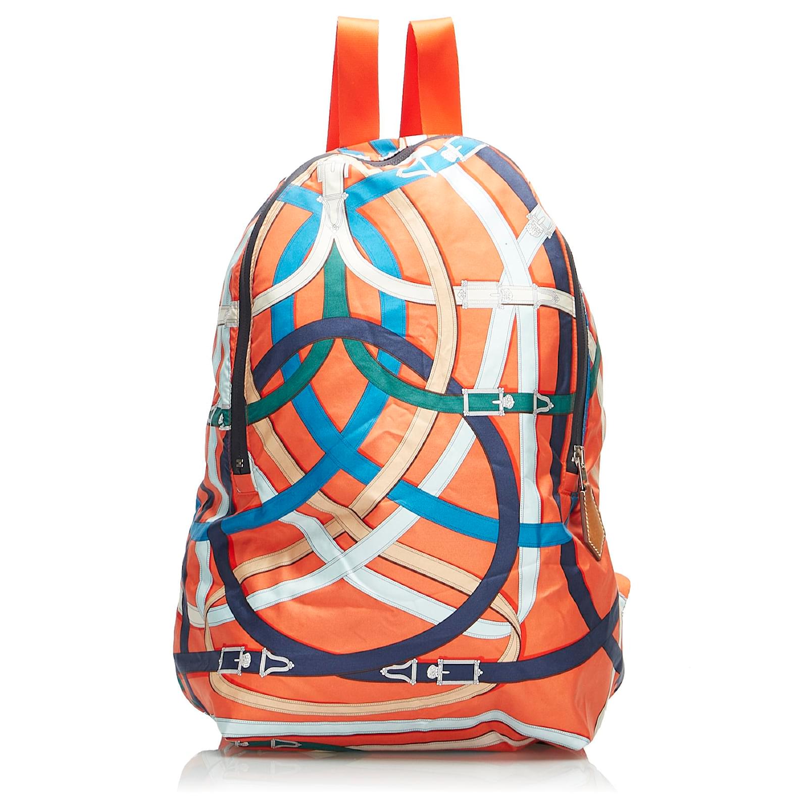 Hermès Hermes Orange Airsilk Backpack Nylon Cloth ref.857453 - Joli Closet