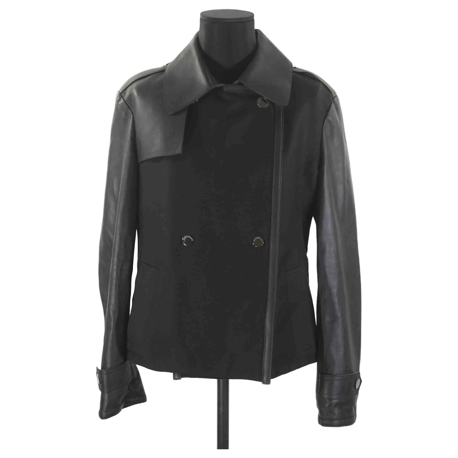 Longchamp trench coat 36 Black Wool ref.857679 - Joli Closet