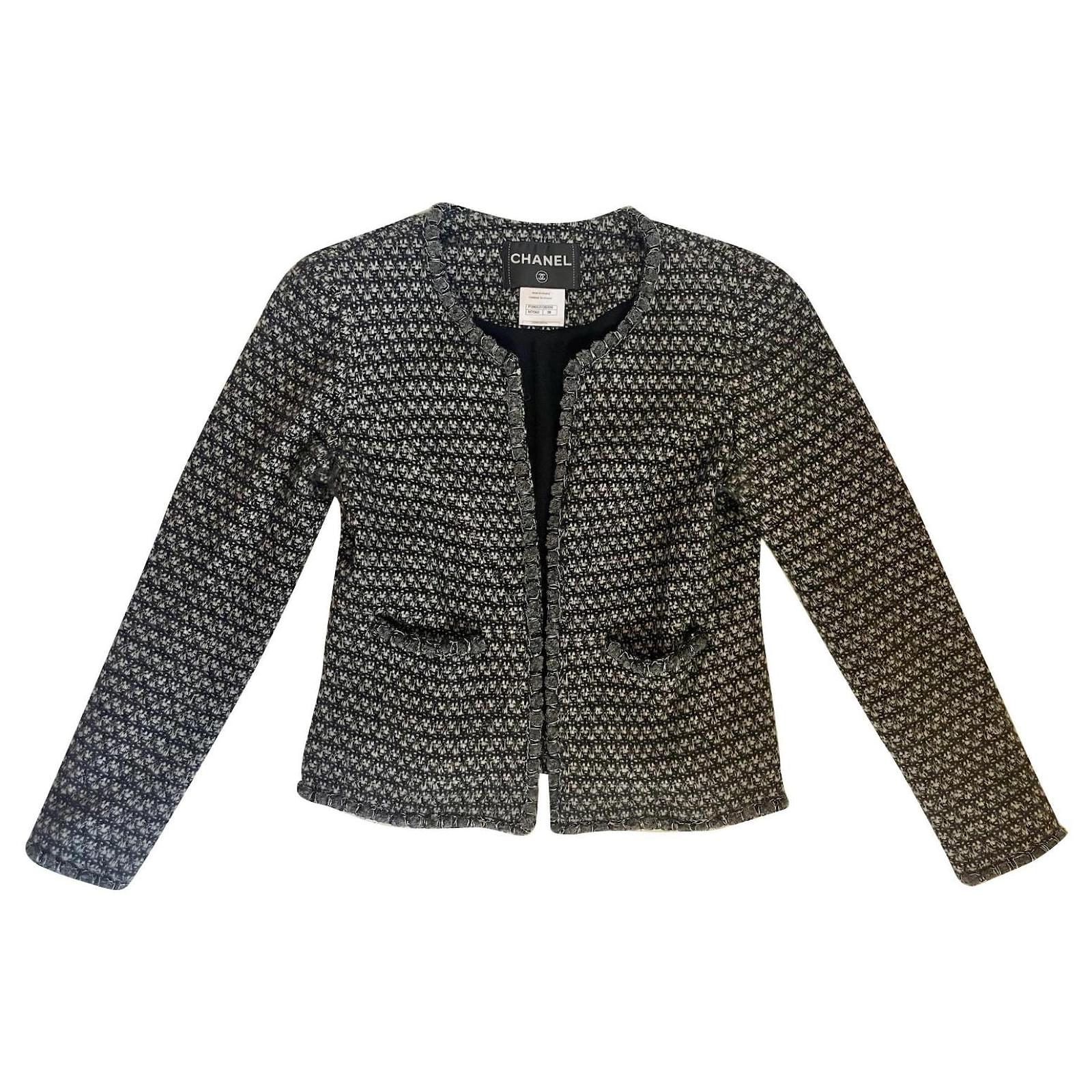 Chanel Jackets Black Wool ref.857788 - Joli Closet