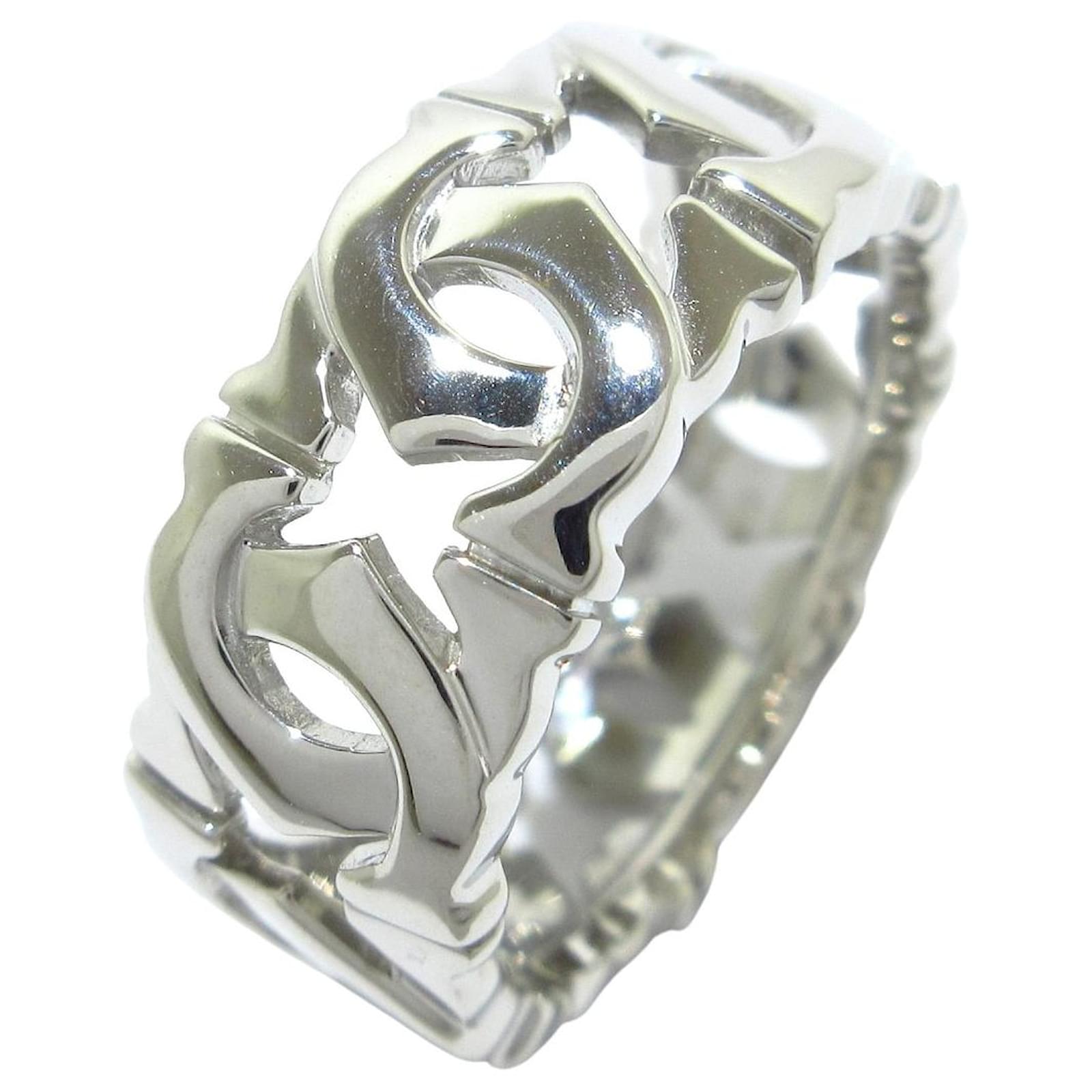 Cartier Entrelacé Or blanc Argenté ref.858863 - Joli Closet