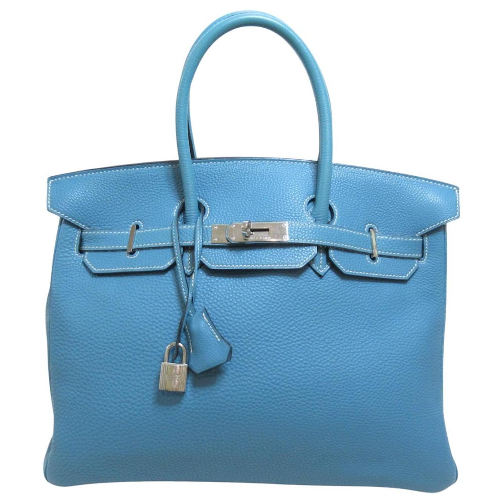 Hermès HERMES BIRKIN Blue Leather ref.858891 - Joli Closet