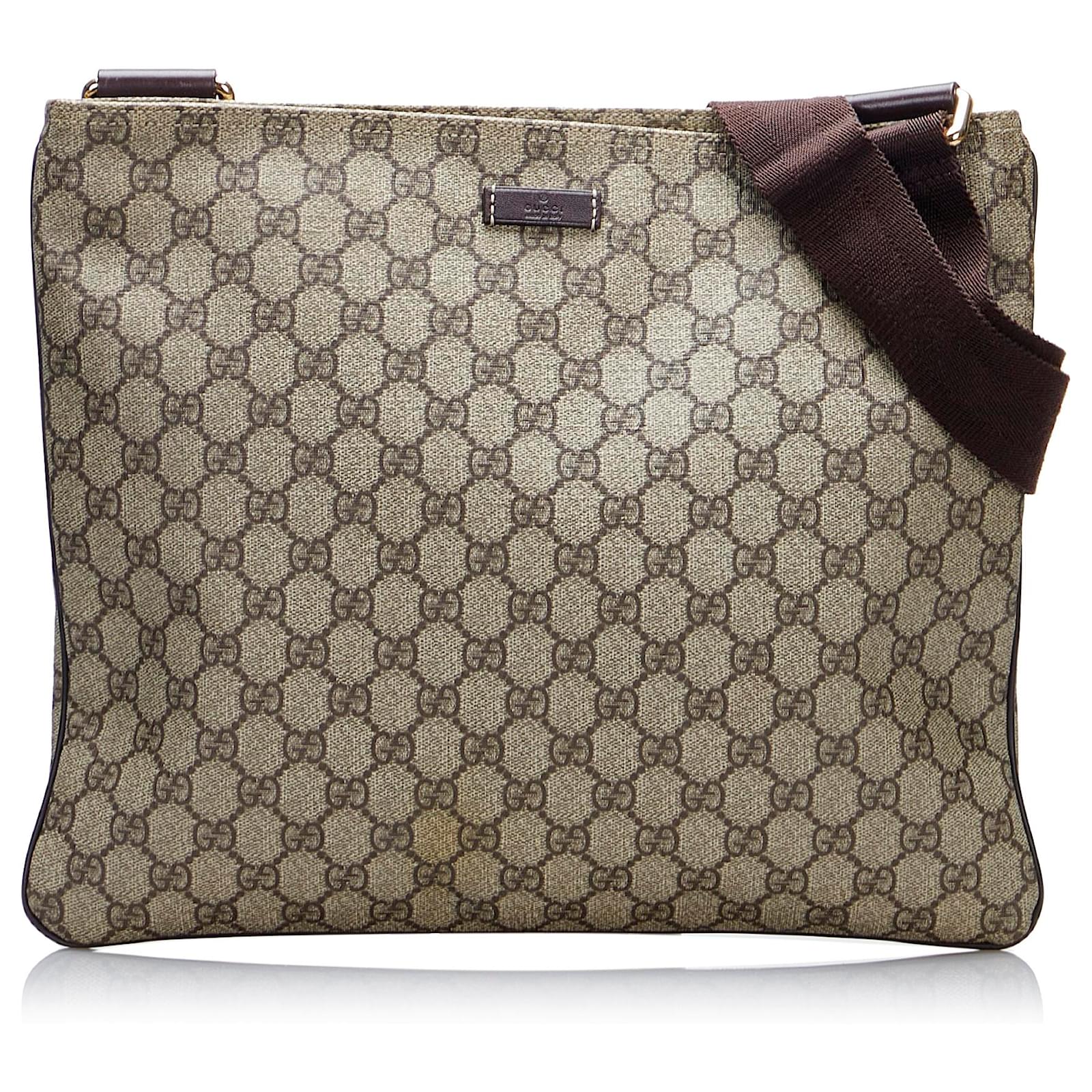 Sac à bandoulière Suprême GG marron Gucci Toile Tissu ref.860806 - Joli ...
