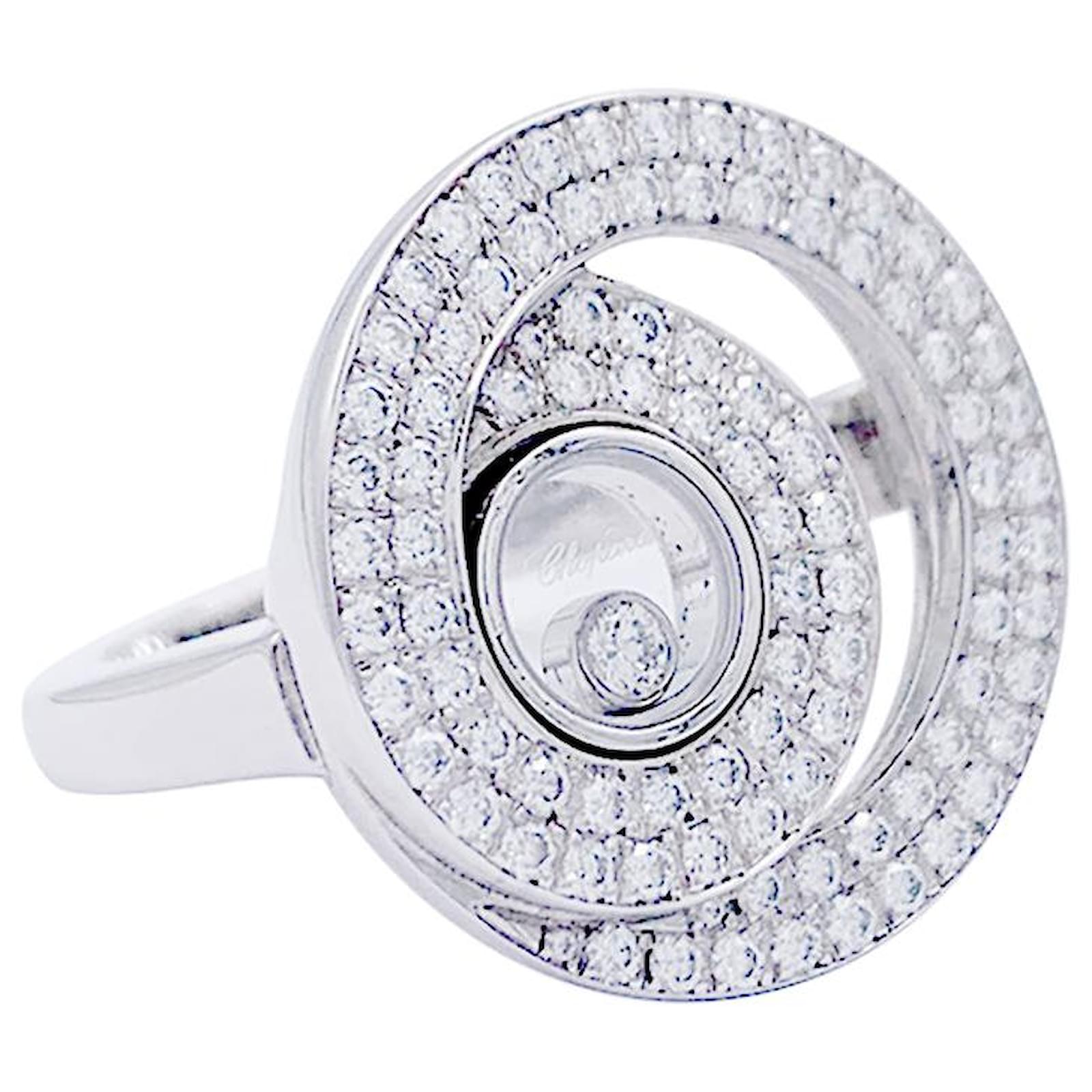 Chopard ring ,"Happy Diamonds", white gold and diamonds. ref.861092 ...