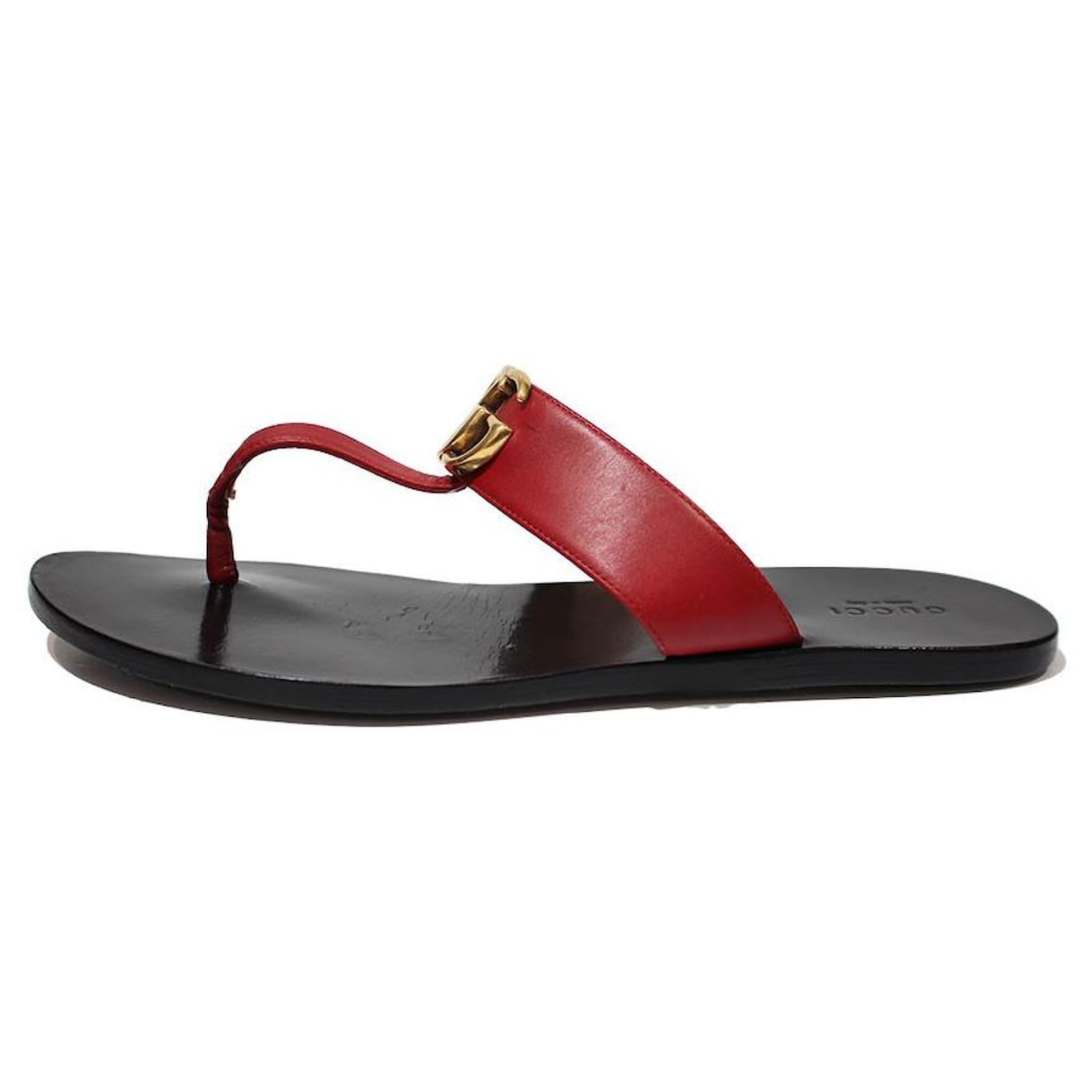 Gucci Sandales Cuir Rouge ref.861117 - Joli Closet