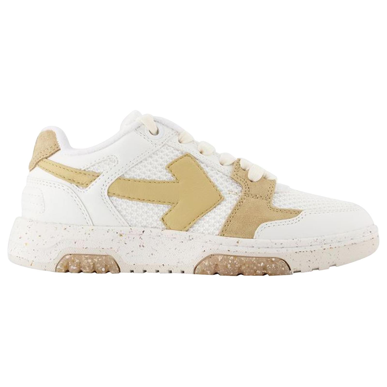 Off White Baskets Slim Out Of Office - Blanc Cassé - Blanc/Beige - Cuir ...