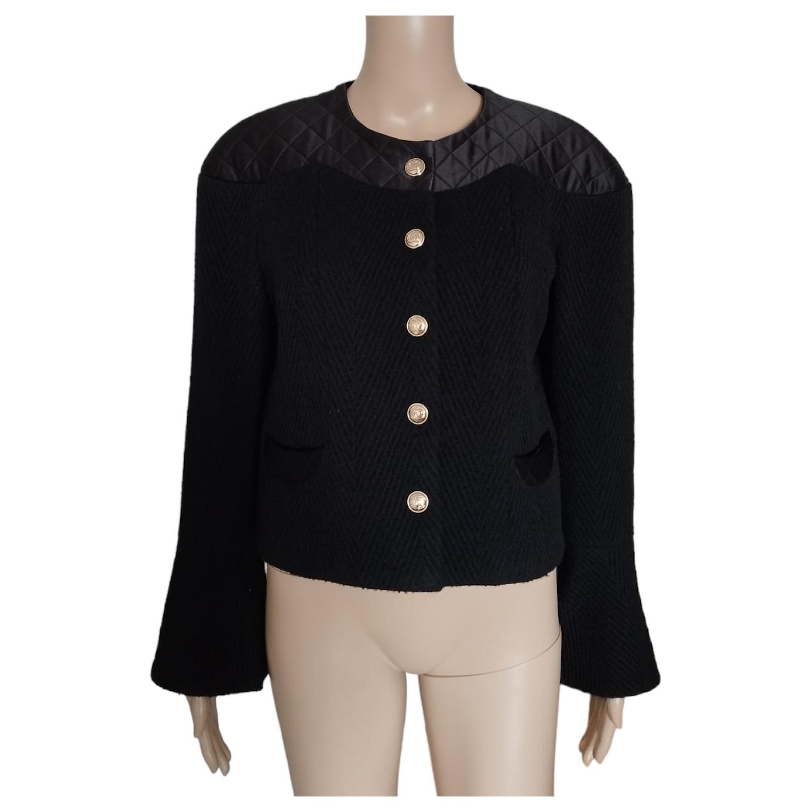 Chanel black jacket collection 20K Wool ref.865458 - Joli Closet