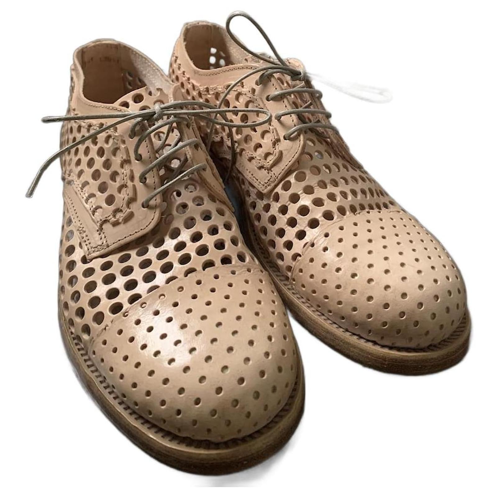 Moma LACE-UP DEBIES / WOMAN LACE-UP LEIDA - BEIGE Leather ref.869416 ...