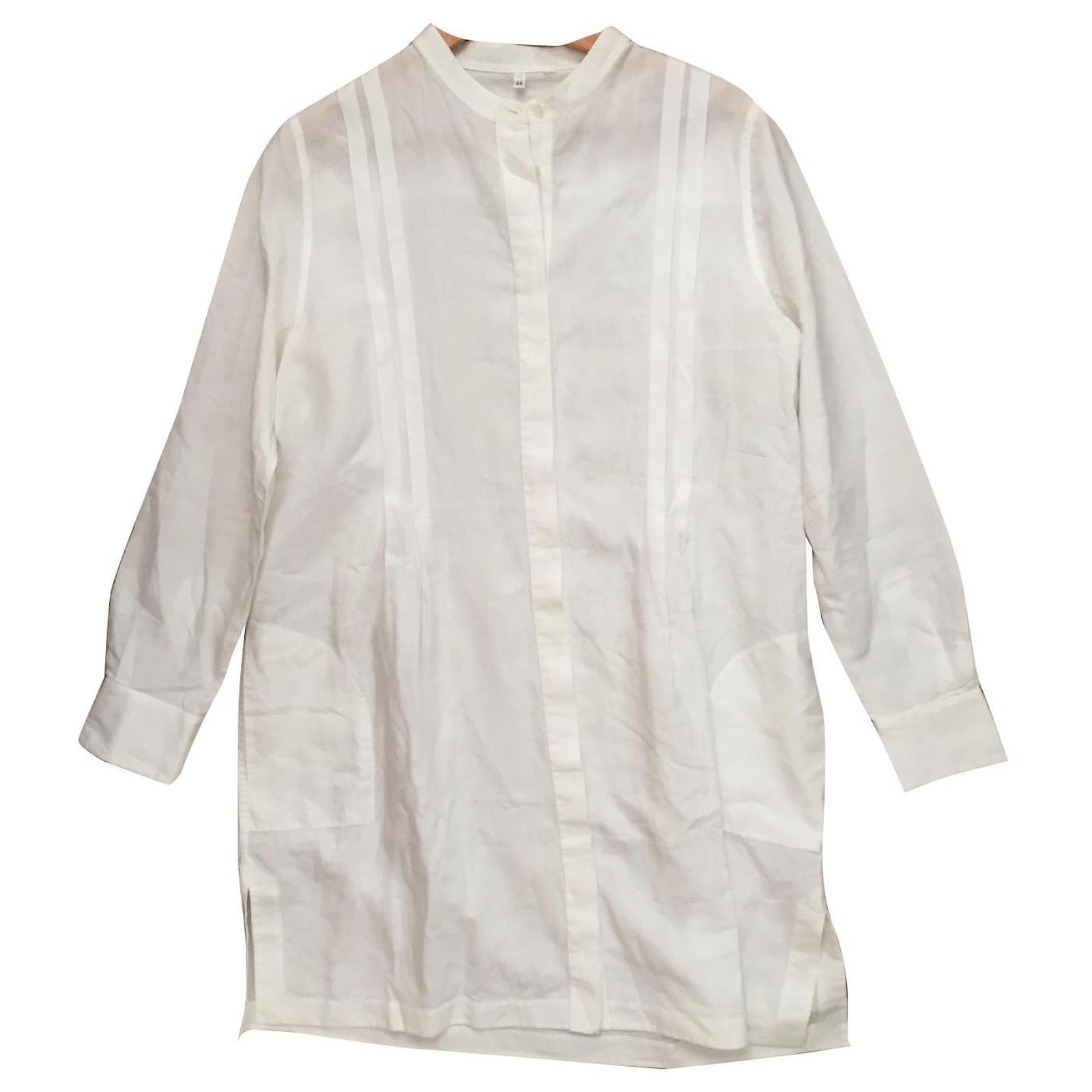 Loro Piana Robes Lin Blanc ref.871651 - Joli Closet