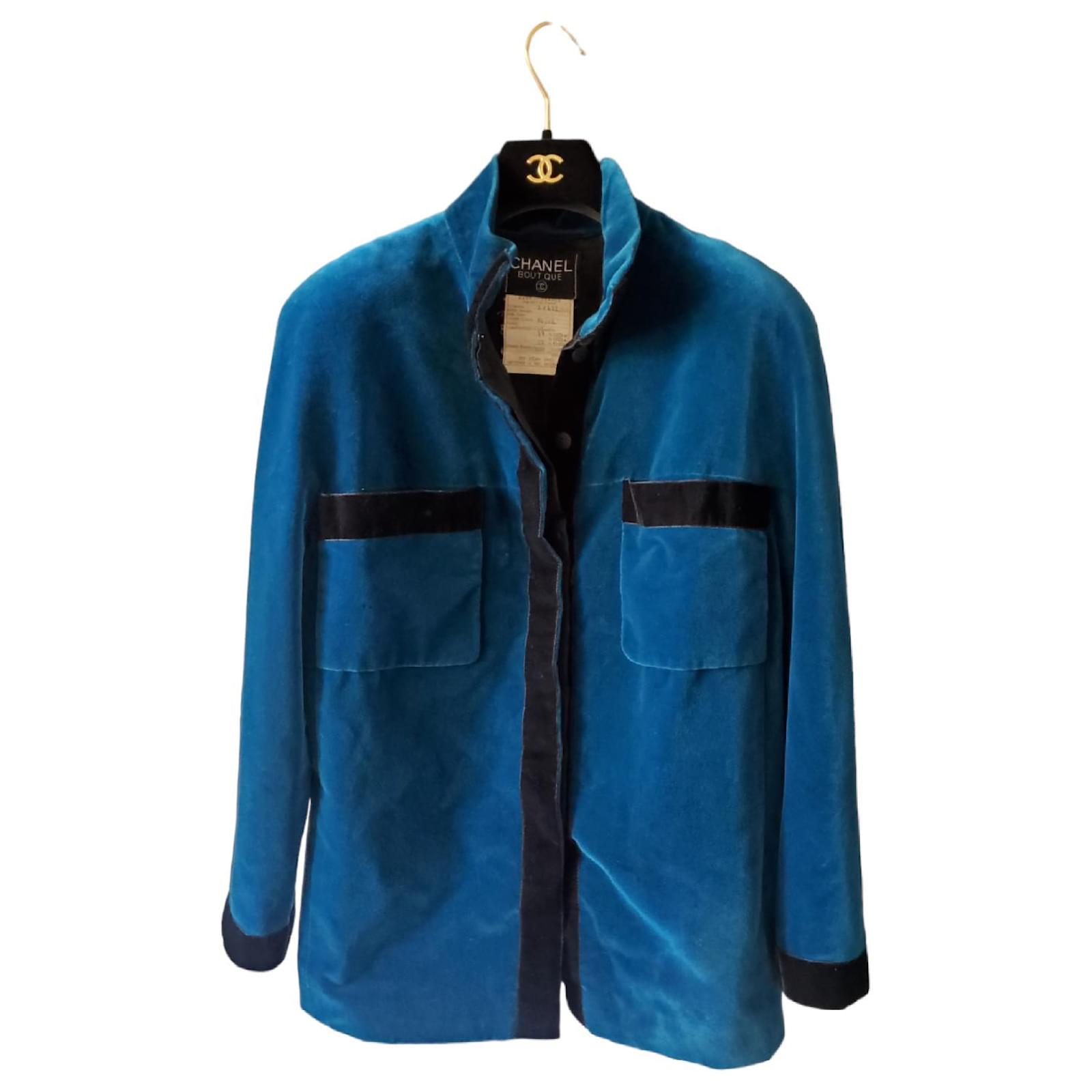 Chanel Jackets Blue Cotton ref.873664 - Joli Closet